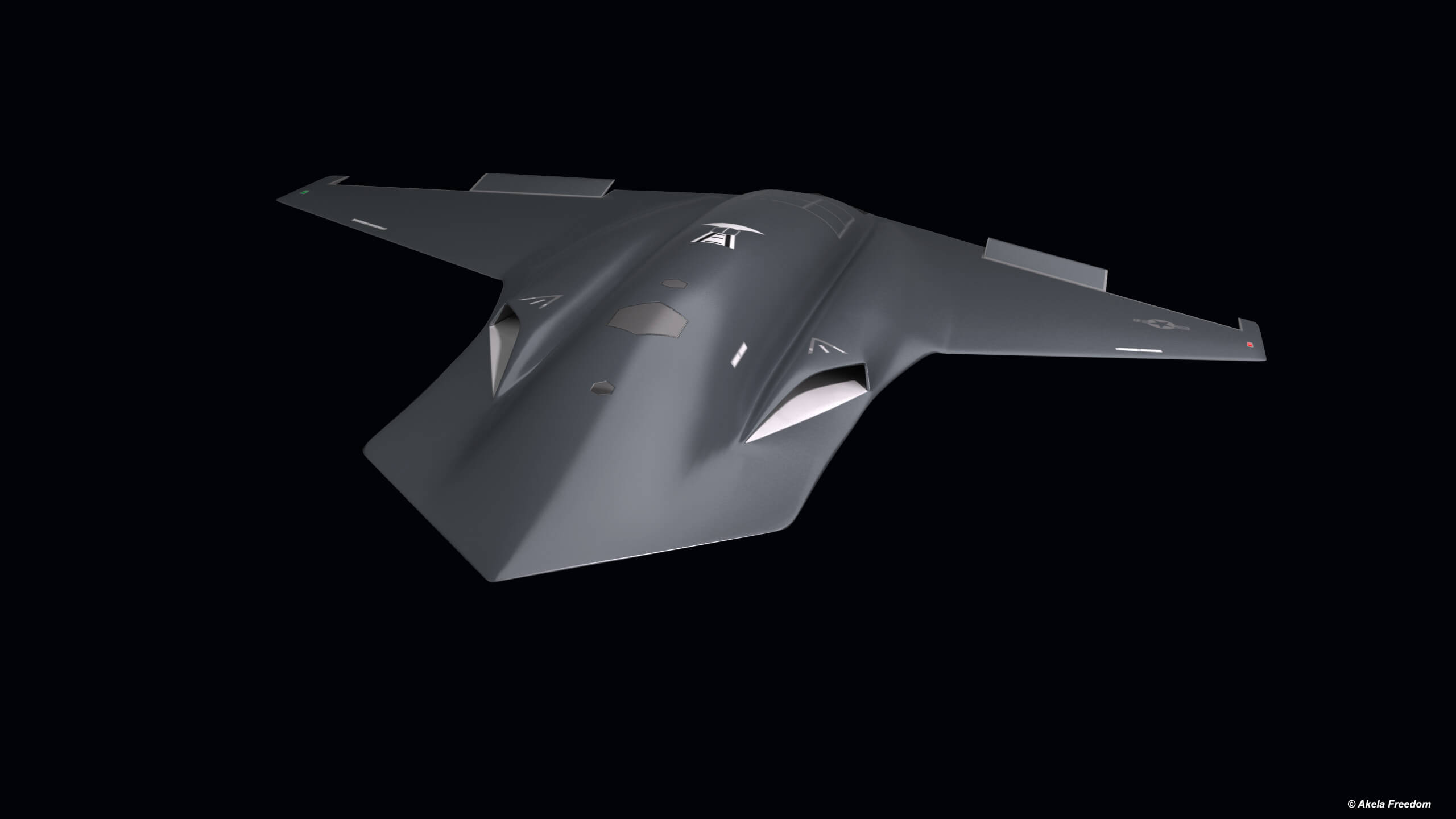Thanatos UCAV - 3D Model by Akela Freedom
