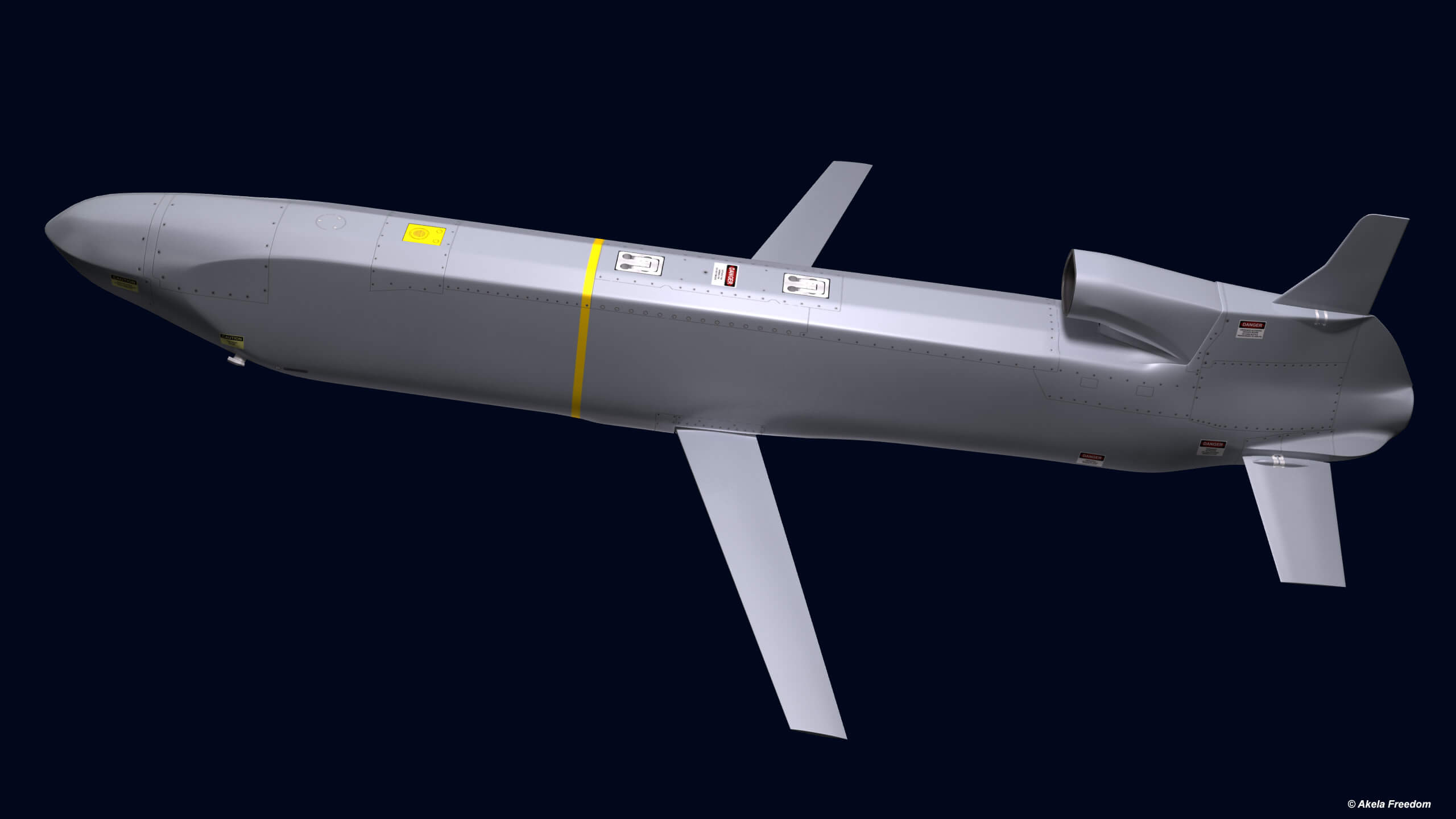 AGM-86B Cruise Missile 3D Model by Akela Freedom