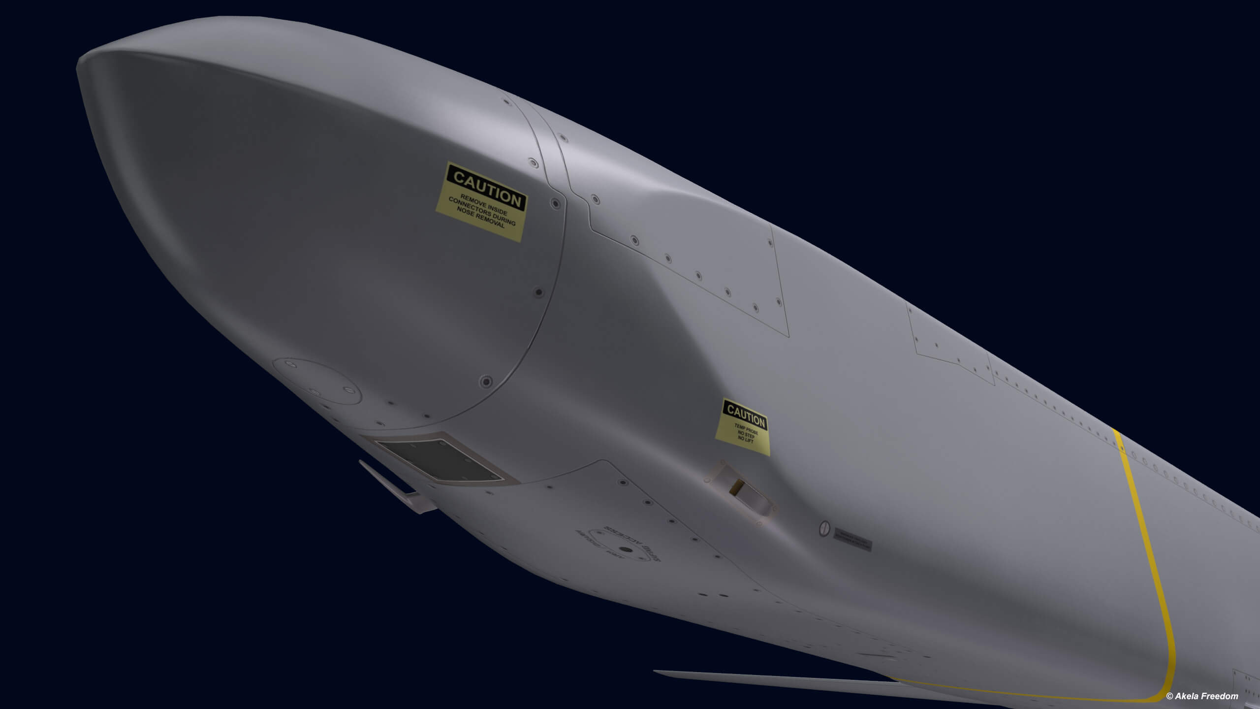 AGM-86B Cruise Missile 3D Model by Akela Freedom