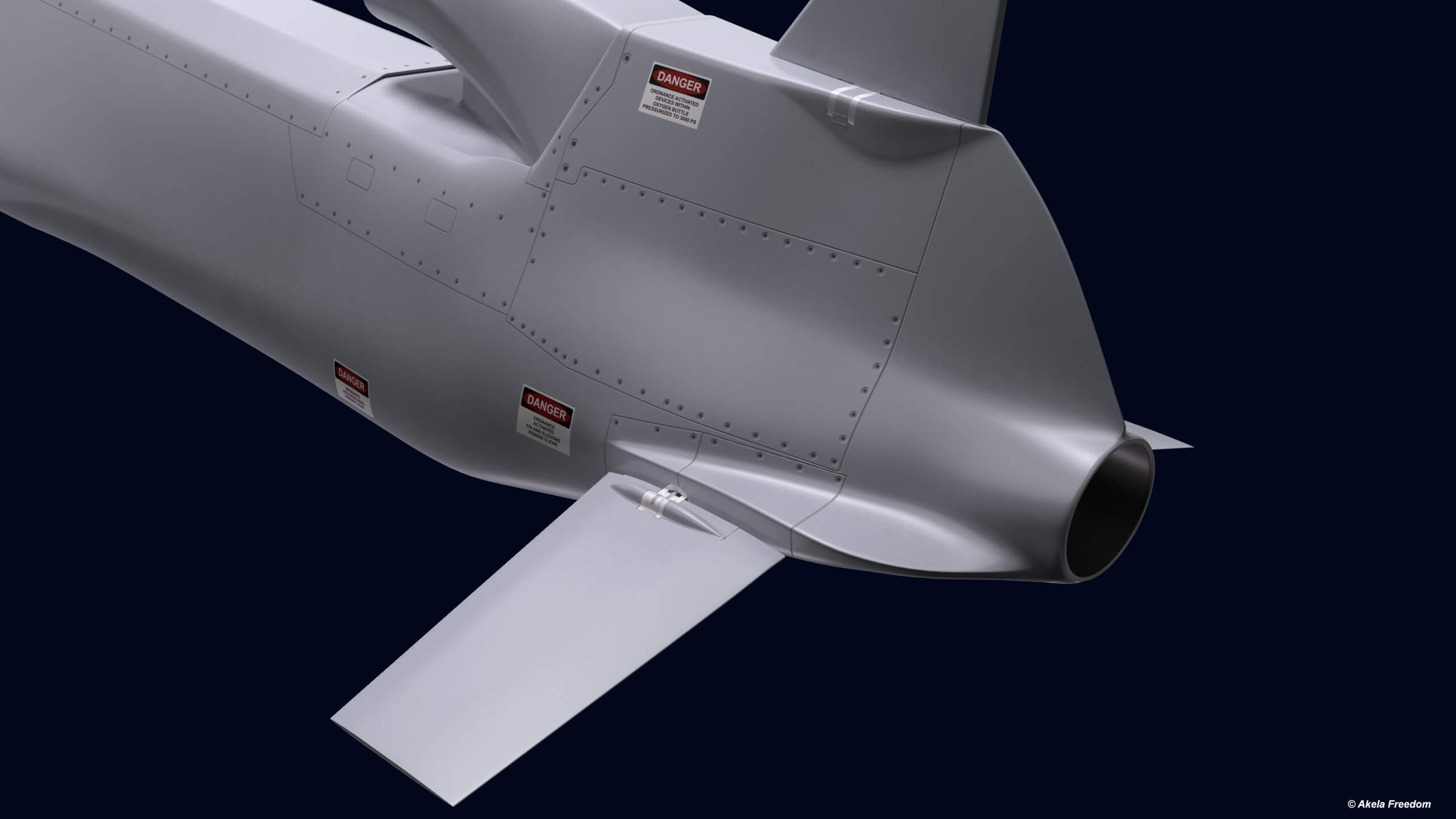 AGM-86B Cruise Missile 3D Model by Akela Freedom