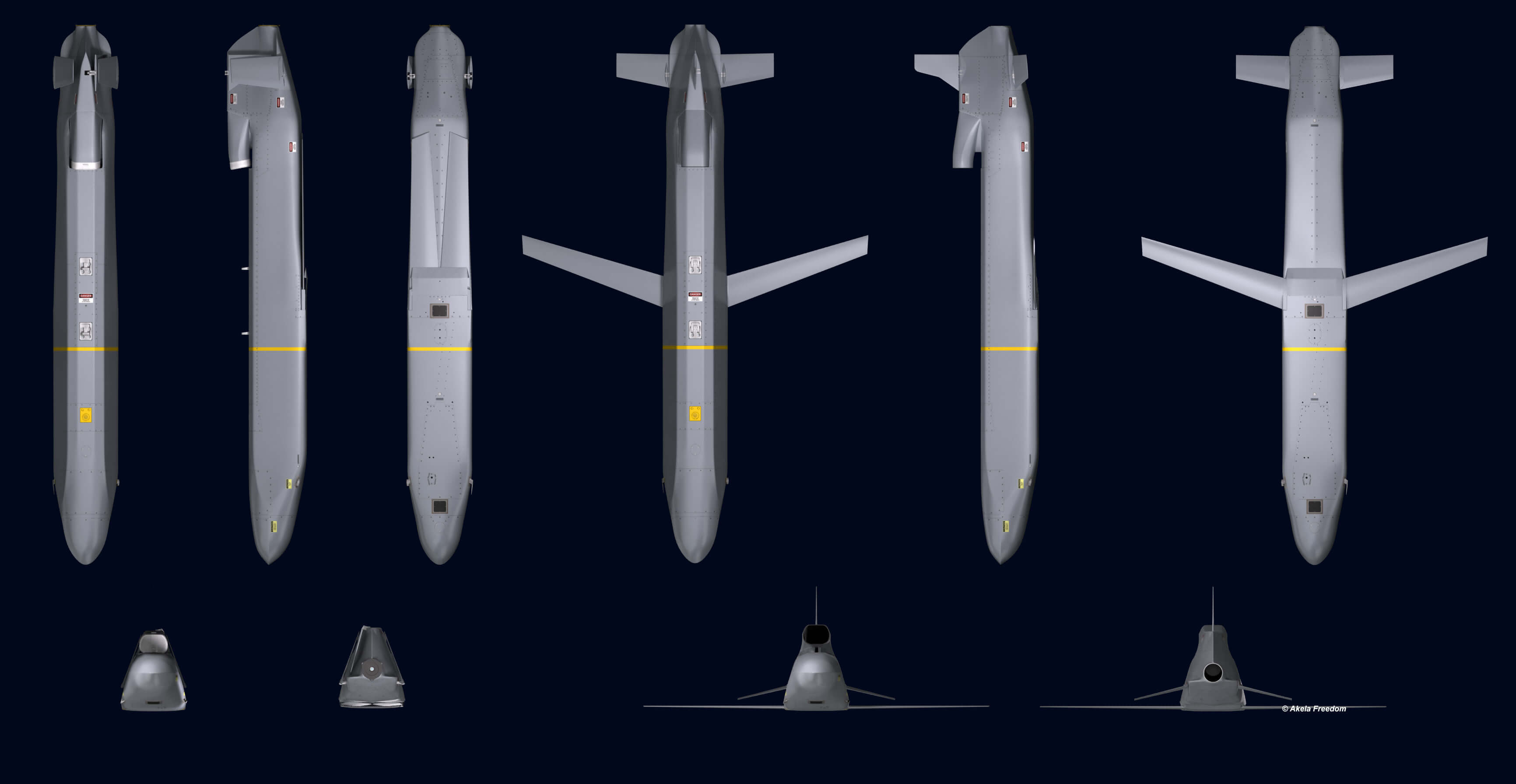 AGM-86B Cruise Missile 3D Model by Akela Freedom