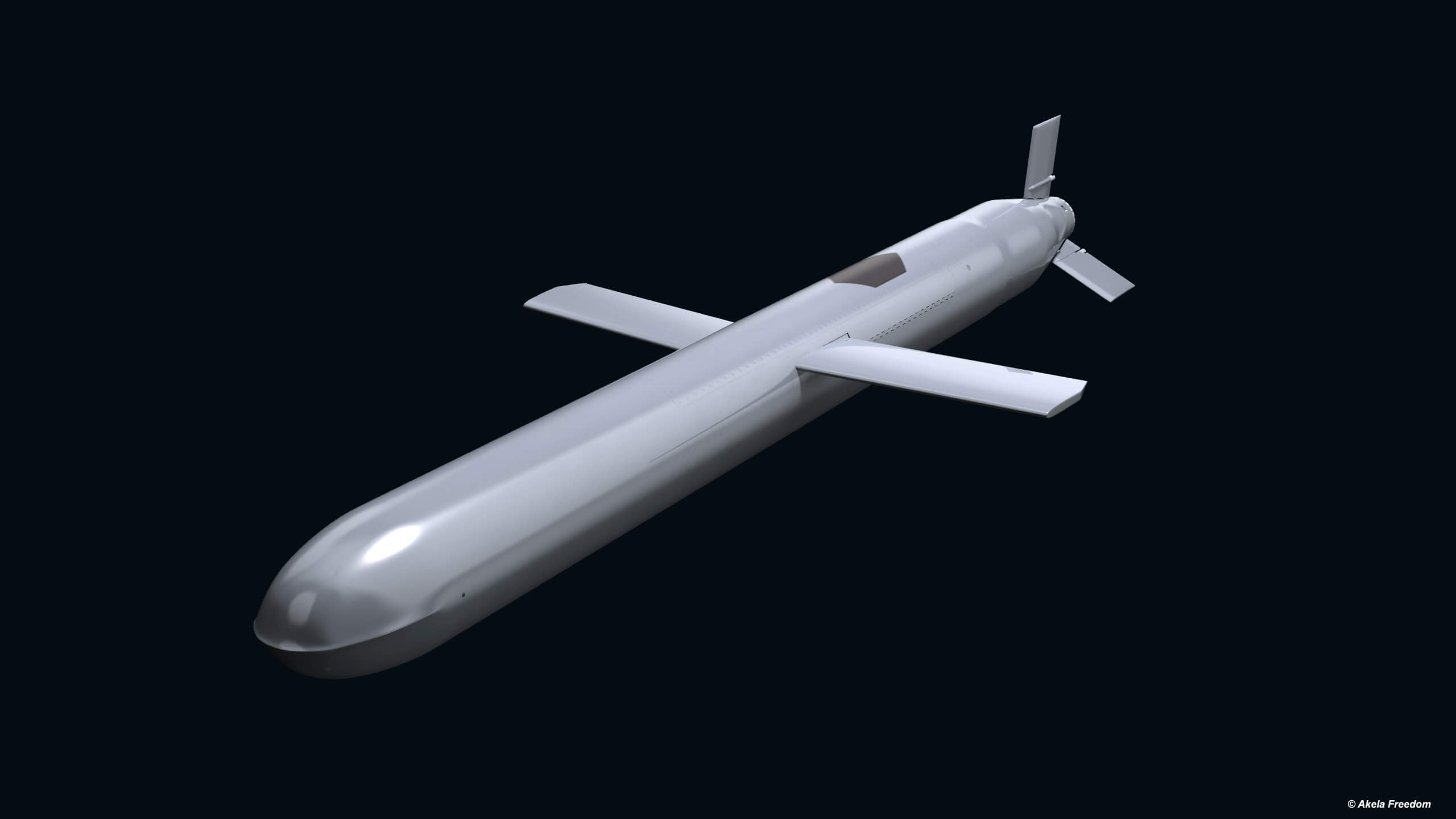 Tomahawk Block V Missile - 3D Model by Akela Freedom