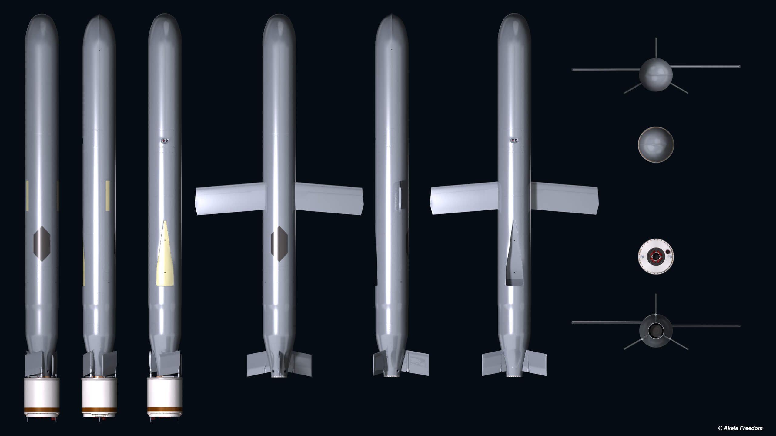 Tomahawk Block V Missile - 3D Model by Akela Freedom