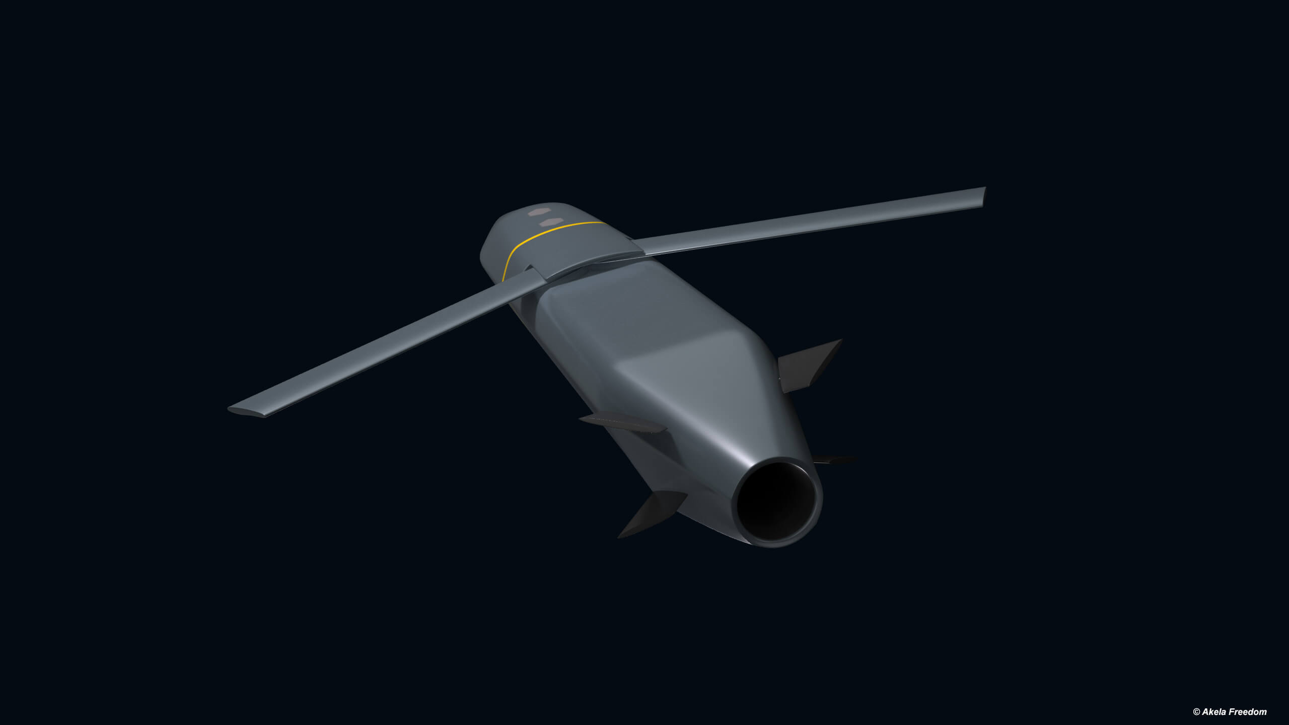 Type 12 Surface-To-Ship Missile 3D Model by Akela Freedom