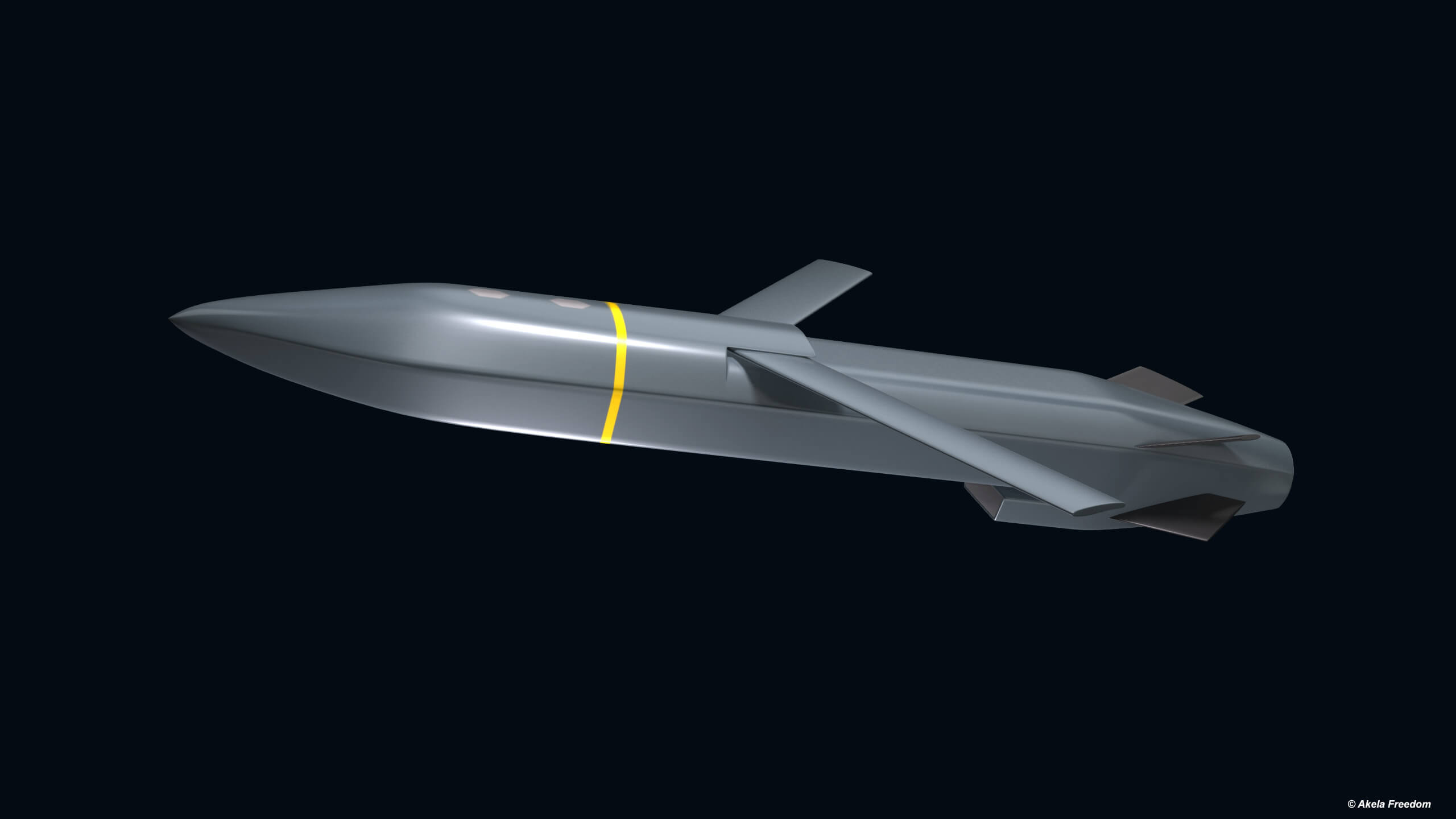 Type 12 Surface-To-Ship Missile 3D Model by Akela Freedom