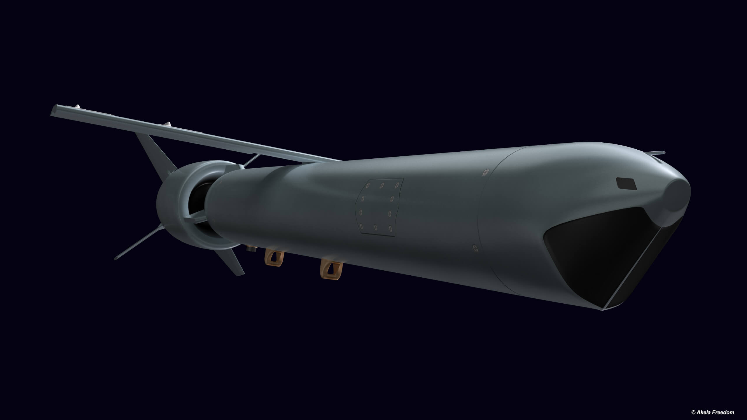 Wind Demon Missile - 3D Model by Akela Freedom