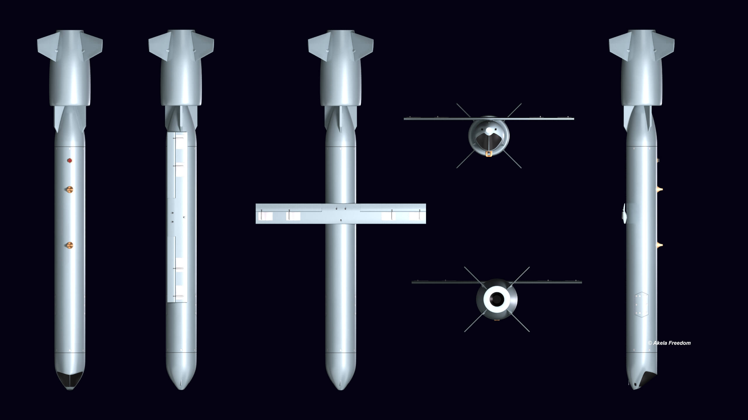 Wind Demon Missile - 3D Model by Akela Freedom