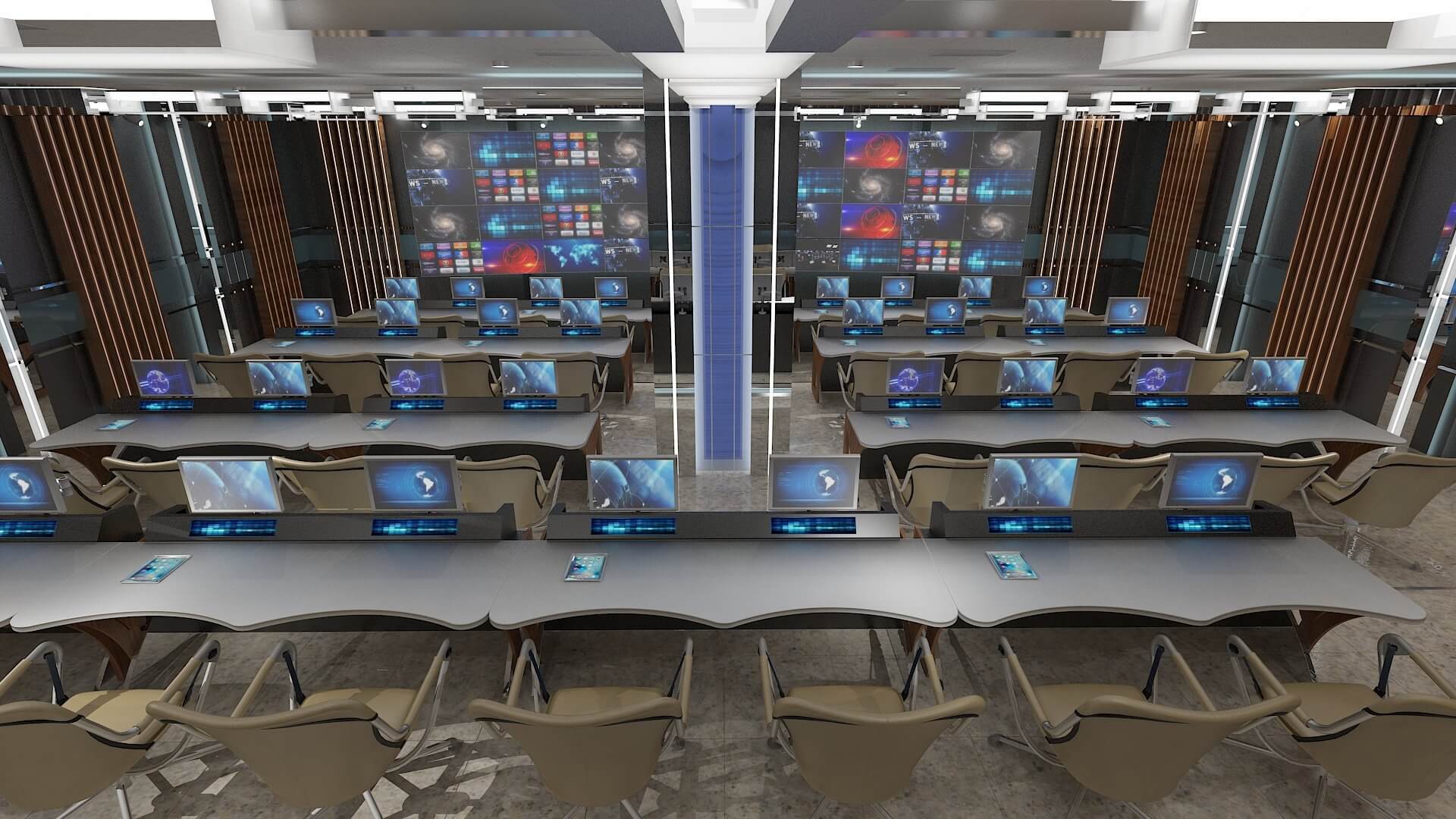 TV Studio Control Room 1 - 3D Model by akerstudio