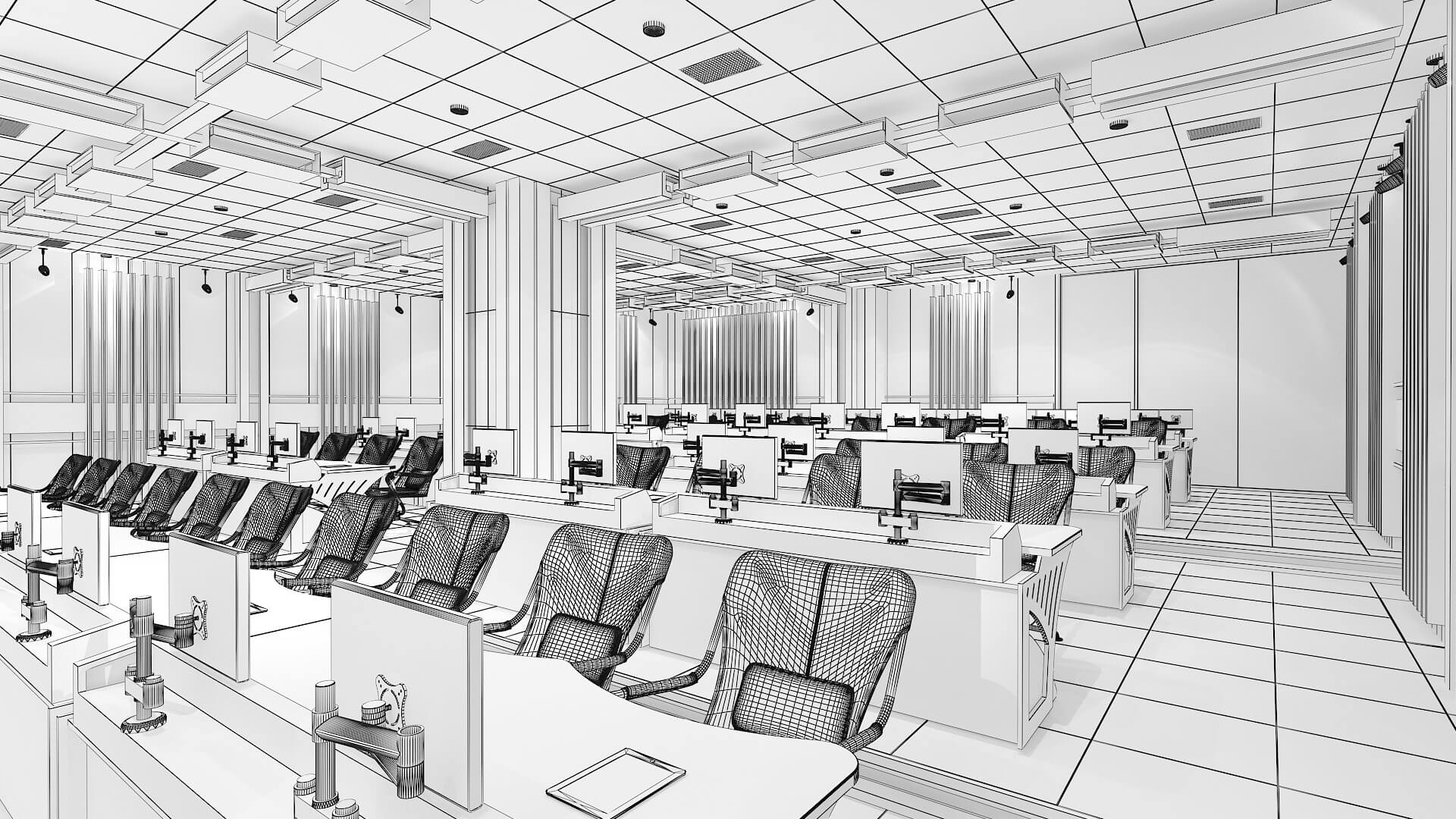 TV Studio Control Room 1 - 3D Model by akerstudio