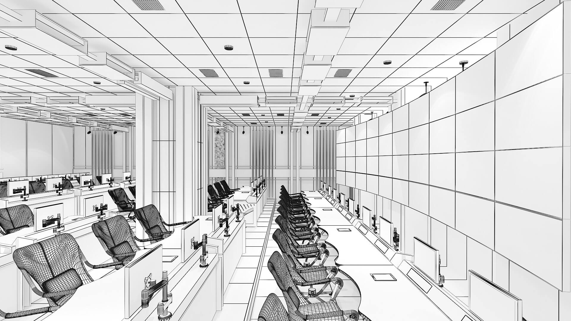 TV Studio Control Room 1 - 3D Model by akerstudio