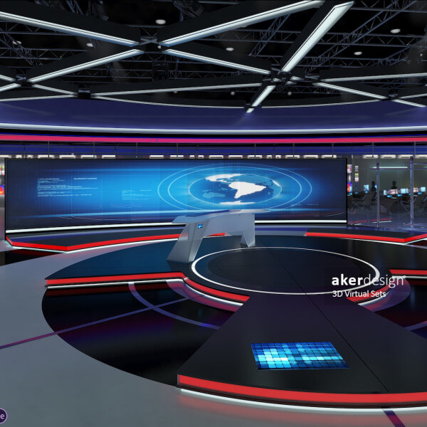 Virtual TV Studio Entertainment Set 2 3D Render | RenderHub Gallery