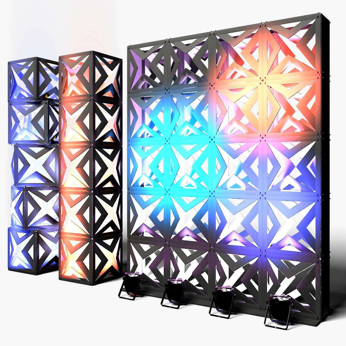 Stage Decor 17 Modular Wall Column - 3D Model by akerstudio