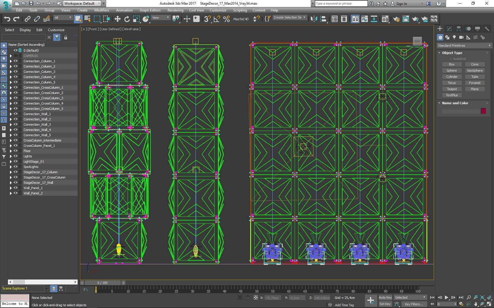 Stage Decor 17 Modular Wall Column - 3D Model by akerstudio