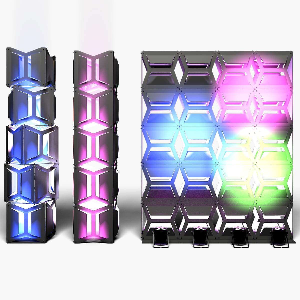 Stage Decor 19 Modular Wall Column - 3D Model by akerstudio