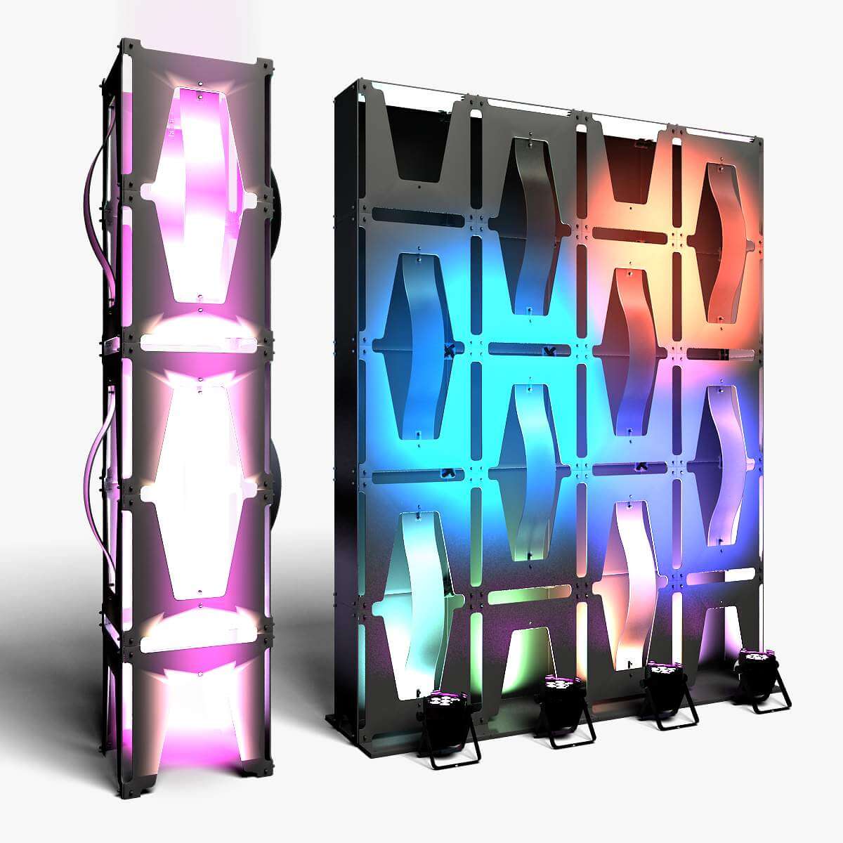 Stage Decor 35 Modular Wall Column - 3D Model by akerstudio