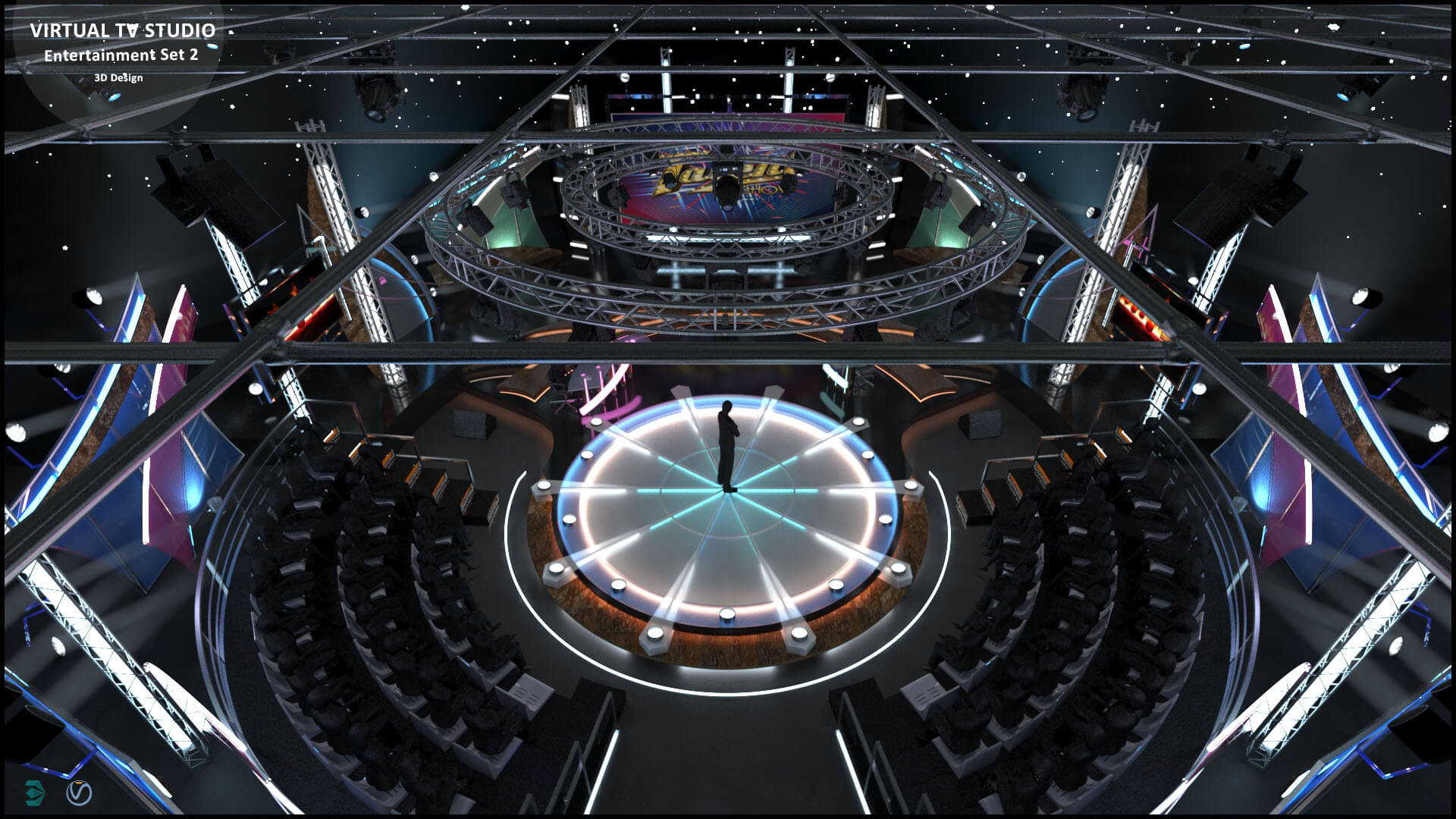 Virtual TV Studio Entertainment Set 2 - 3D Model by akerstudio