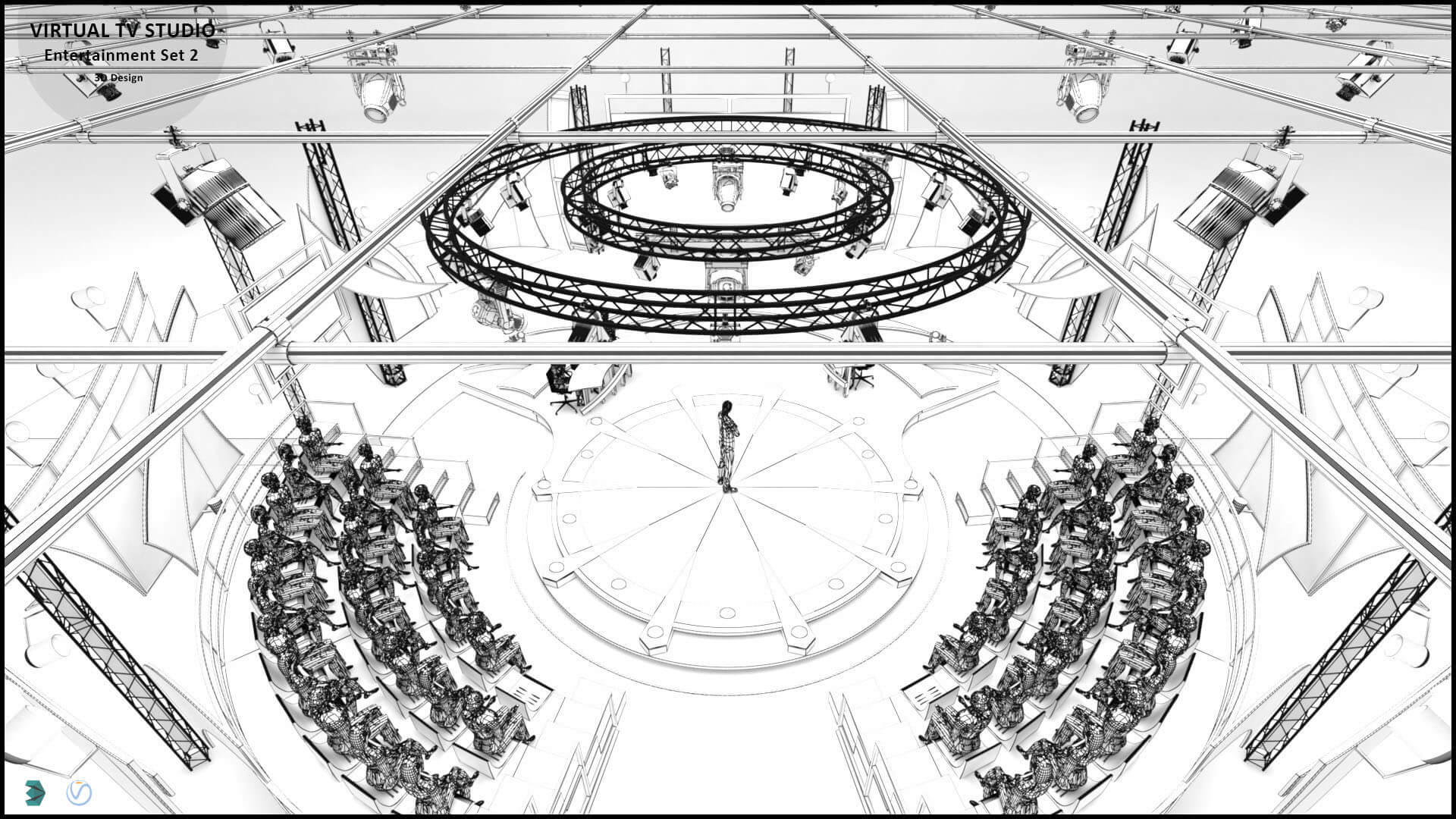 Virtual TV Studio Entertainment Set 2 - 3D Model by akerstudio