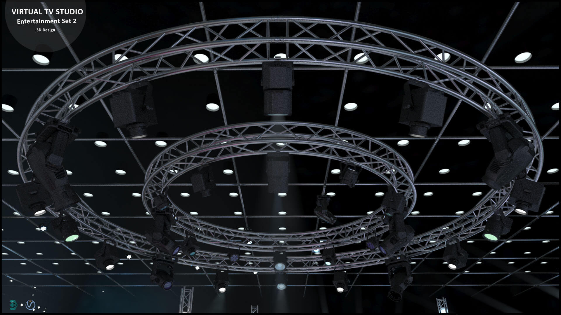 Virtual TV Studio Entertainment Set 2 - 3D Model by akerstudio