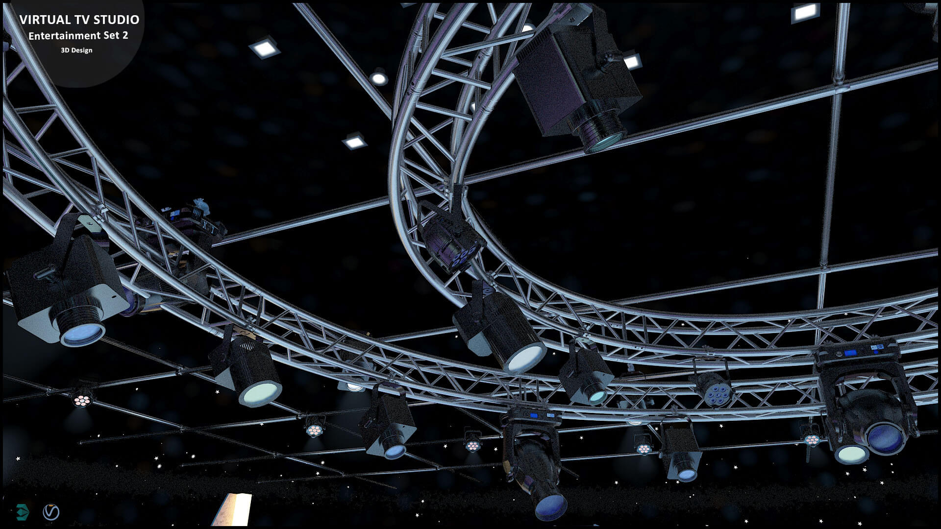 Virtual TV Studio Entertainment Set 2 - 3D Model by akerstudio