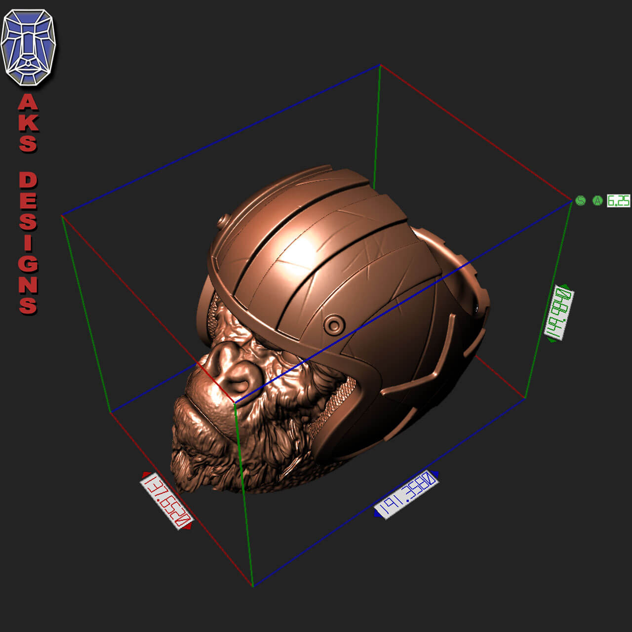 Biker Guerilla 1 Penstand - 3D Model by AKS designs