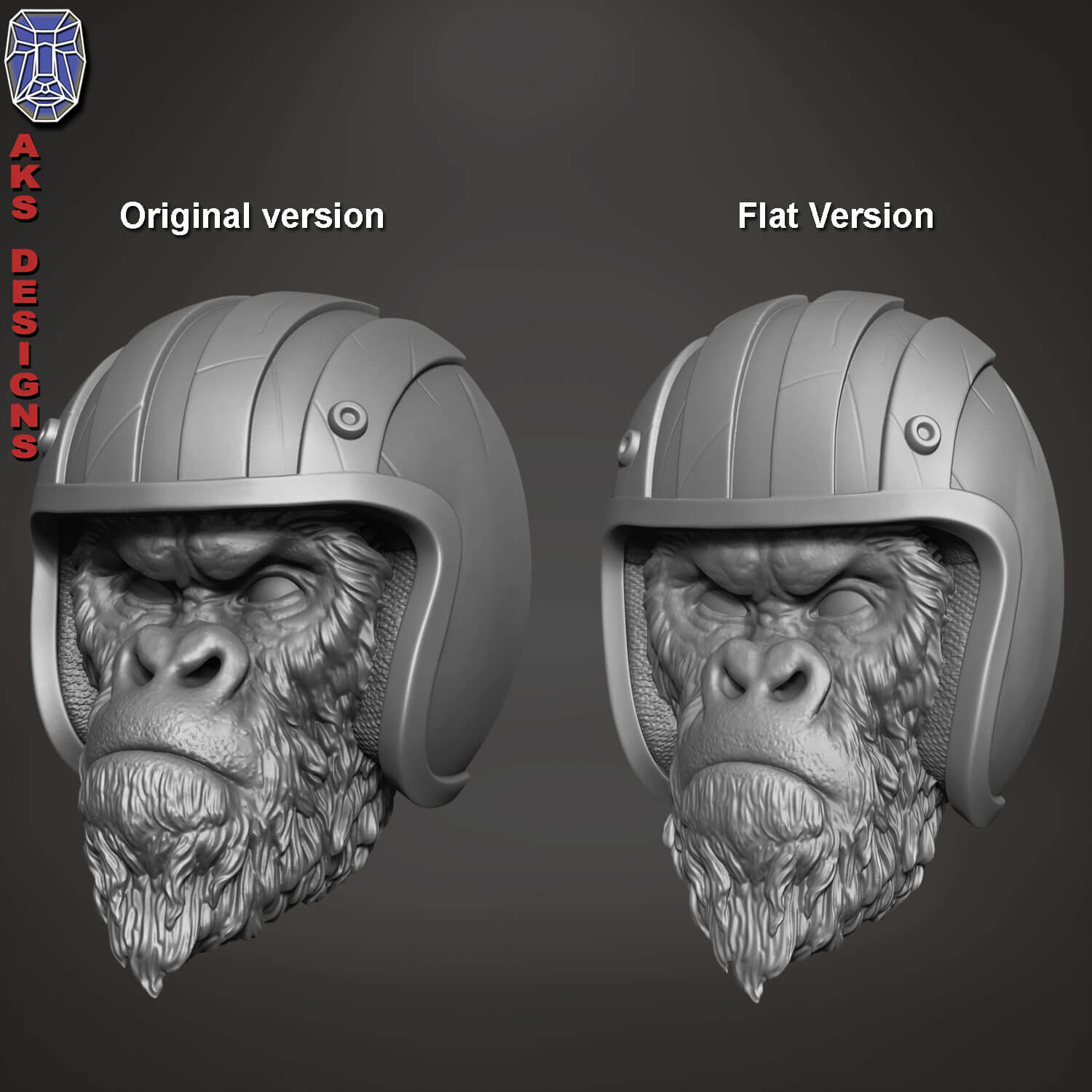 Biker Guerilla 1 Wall Mount Relief - 3D Model by AKS designs