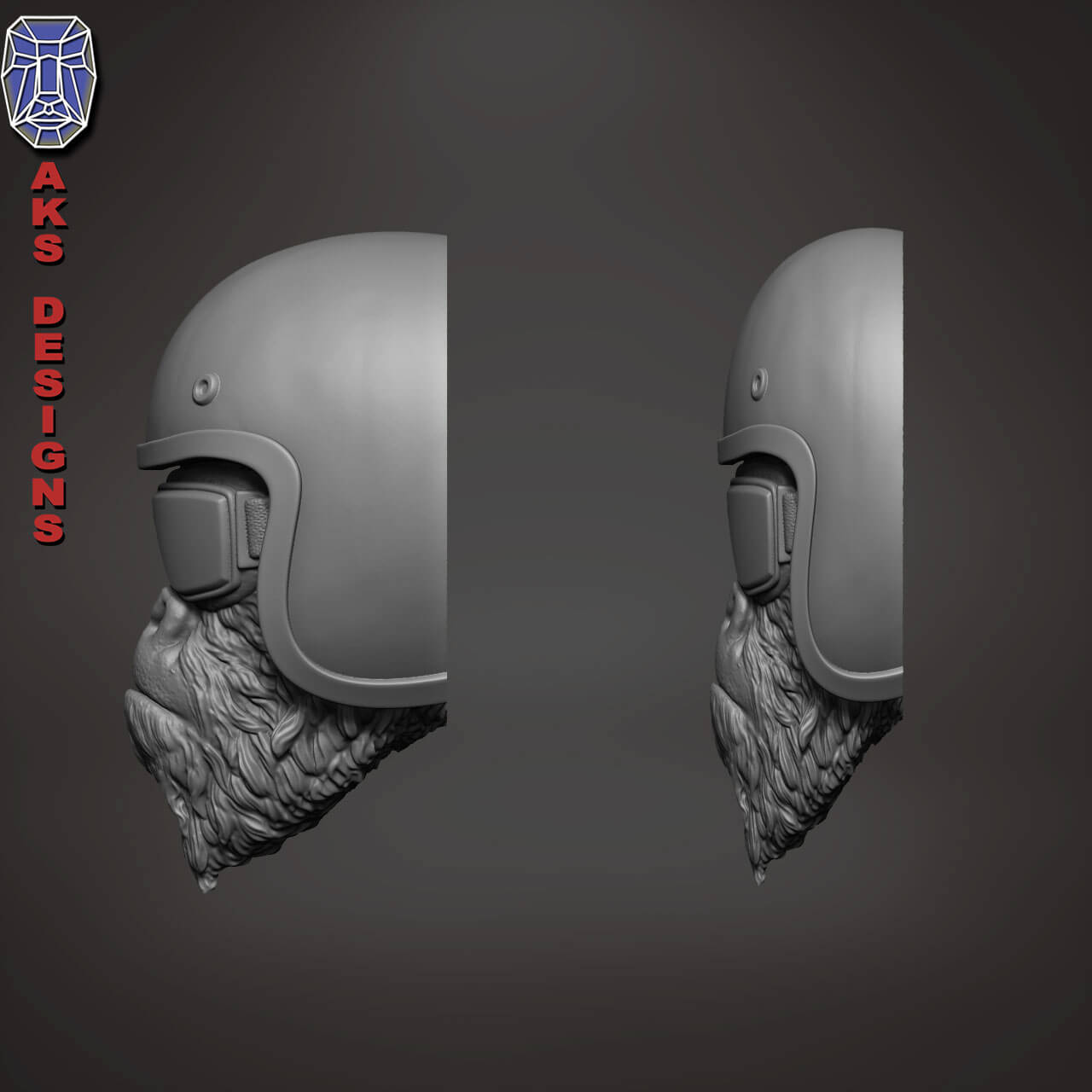 Biker Guerilla 2 Bas Relief - 3D Model by AKS designs