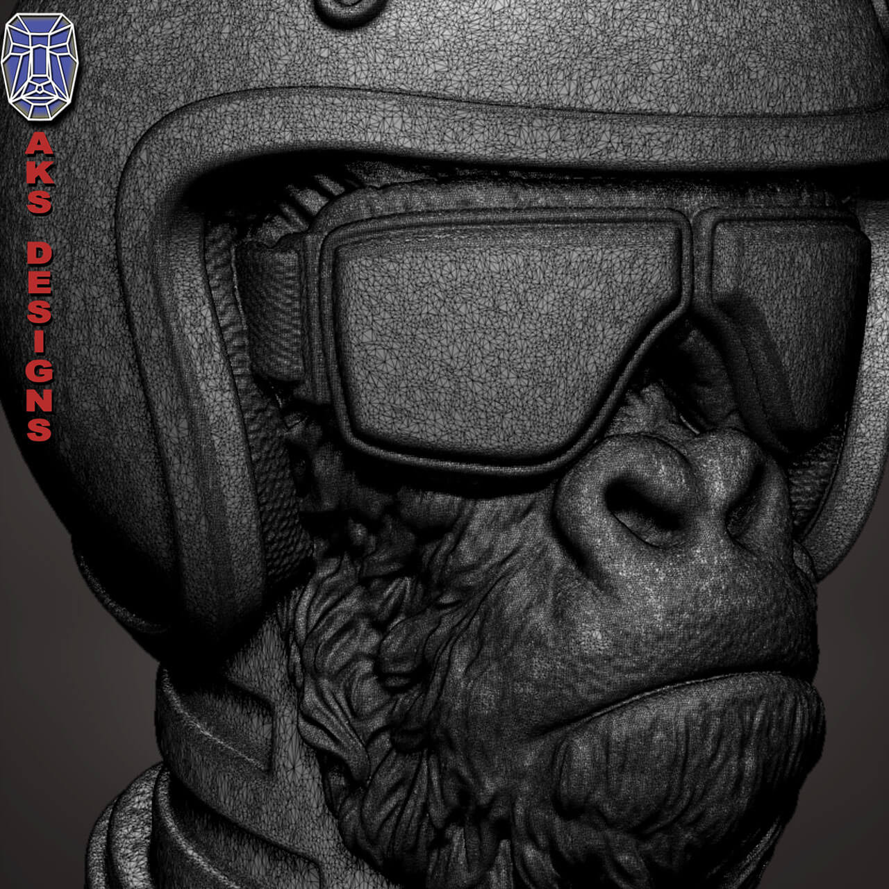 Biker Guerilla 2 Penstand - 3D Model by AKS designs