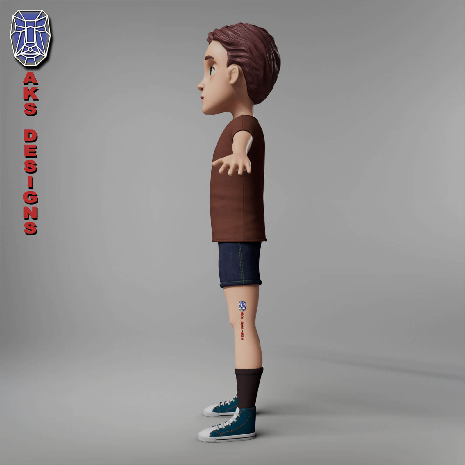 Cartoon Boy 4 - 3D Model by AKS designs
