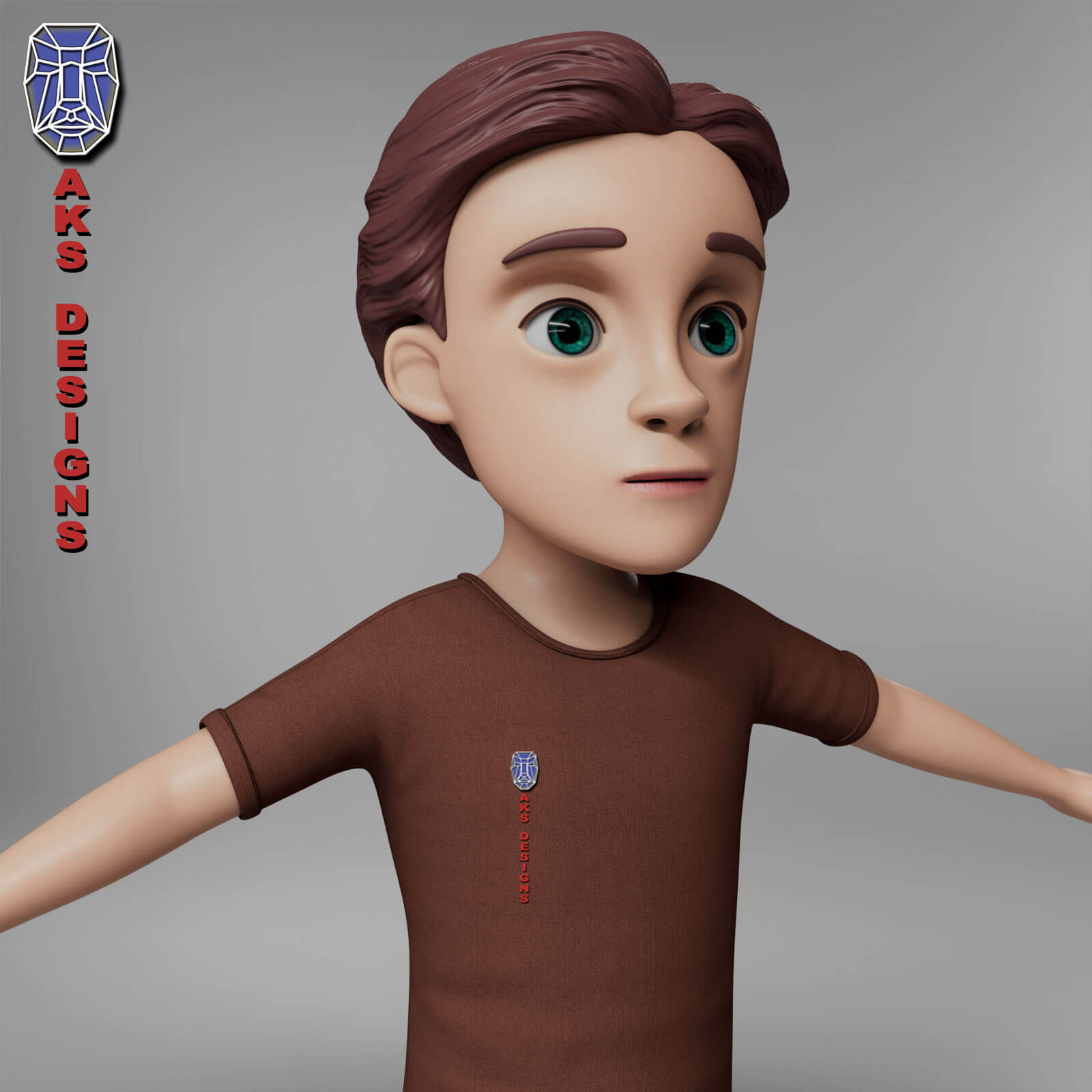 Cartoon Boy 4 - 3D Model by AKS designs