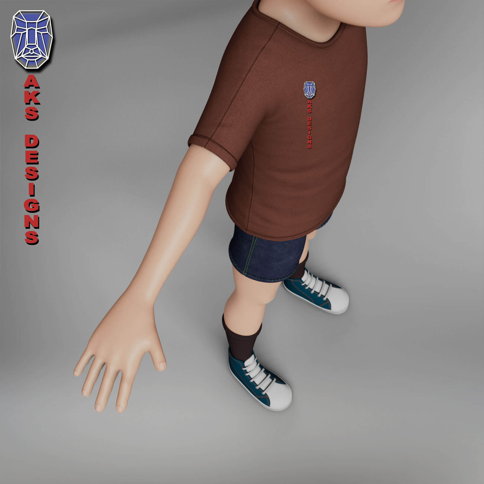 Cartoon Boy 4 - 3D Model by AKS designs