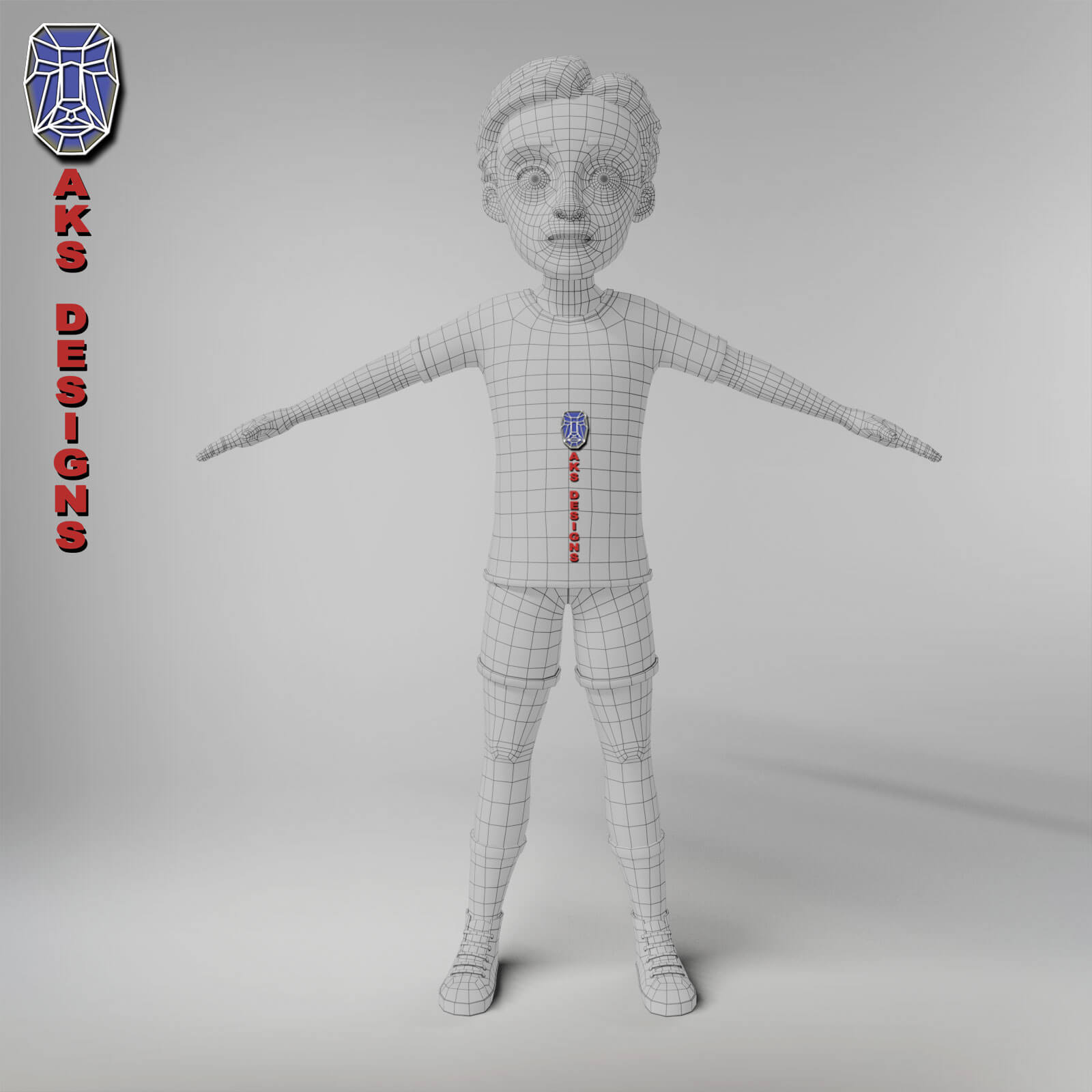 Cartoon Boy 4 - 3D Model by AKS designs