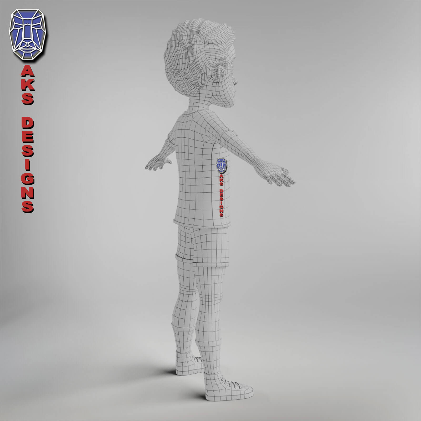 Cartoon Boy 4 - 3D Model by AKS designs