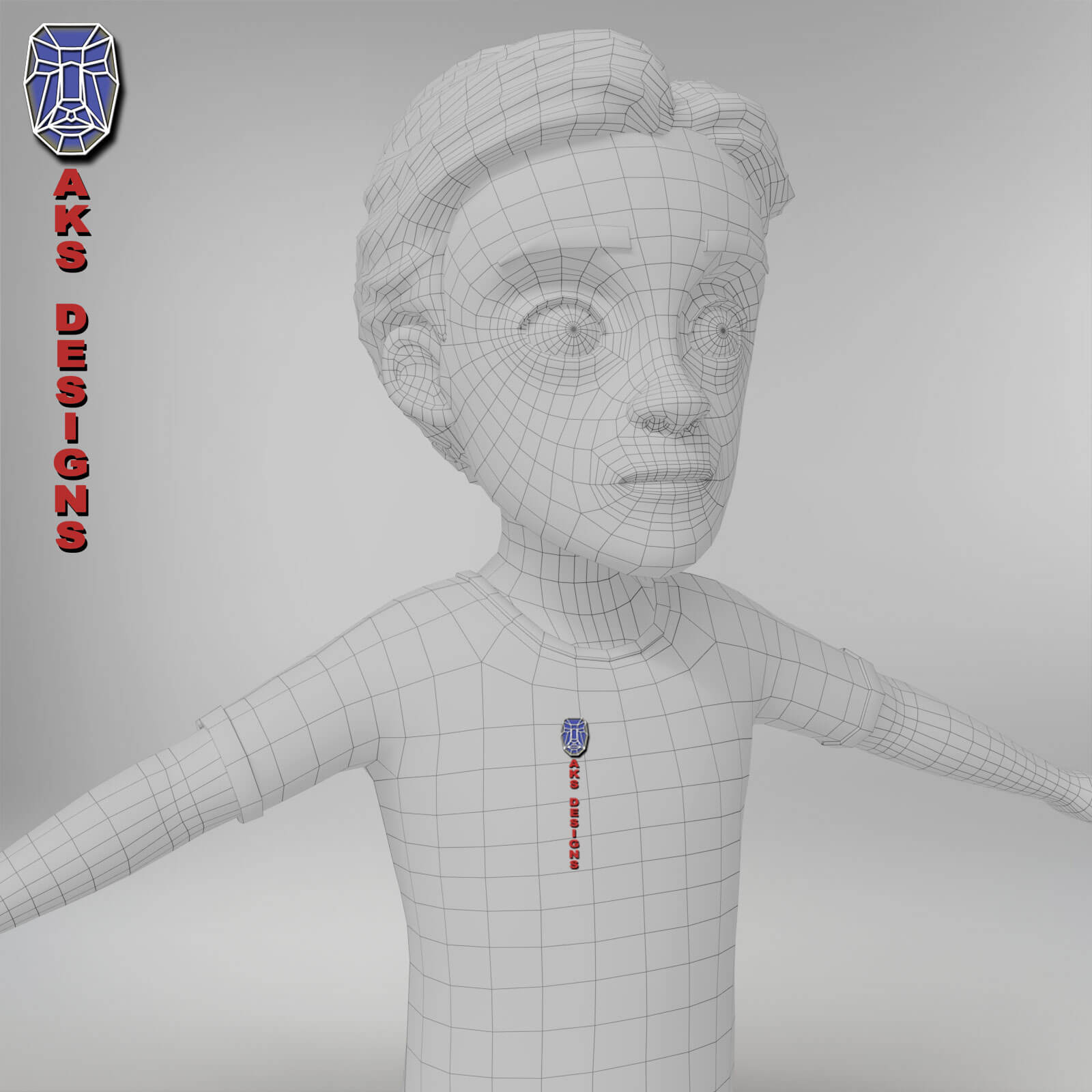 Cartoon Boy 4 - 3D Model by AKS designs