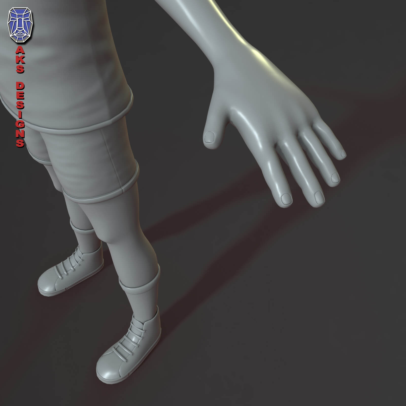 Cartoon Boy V4 Base Mesh - Free 3D Model by AKS designs