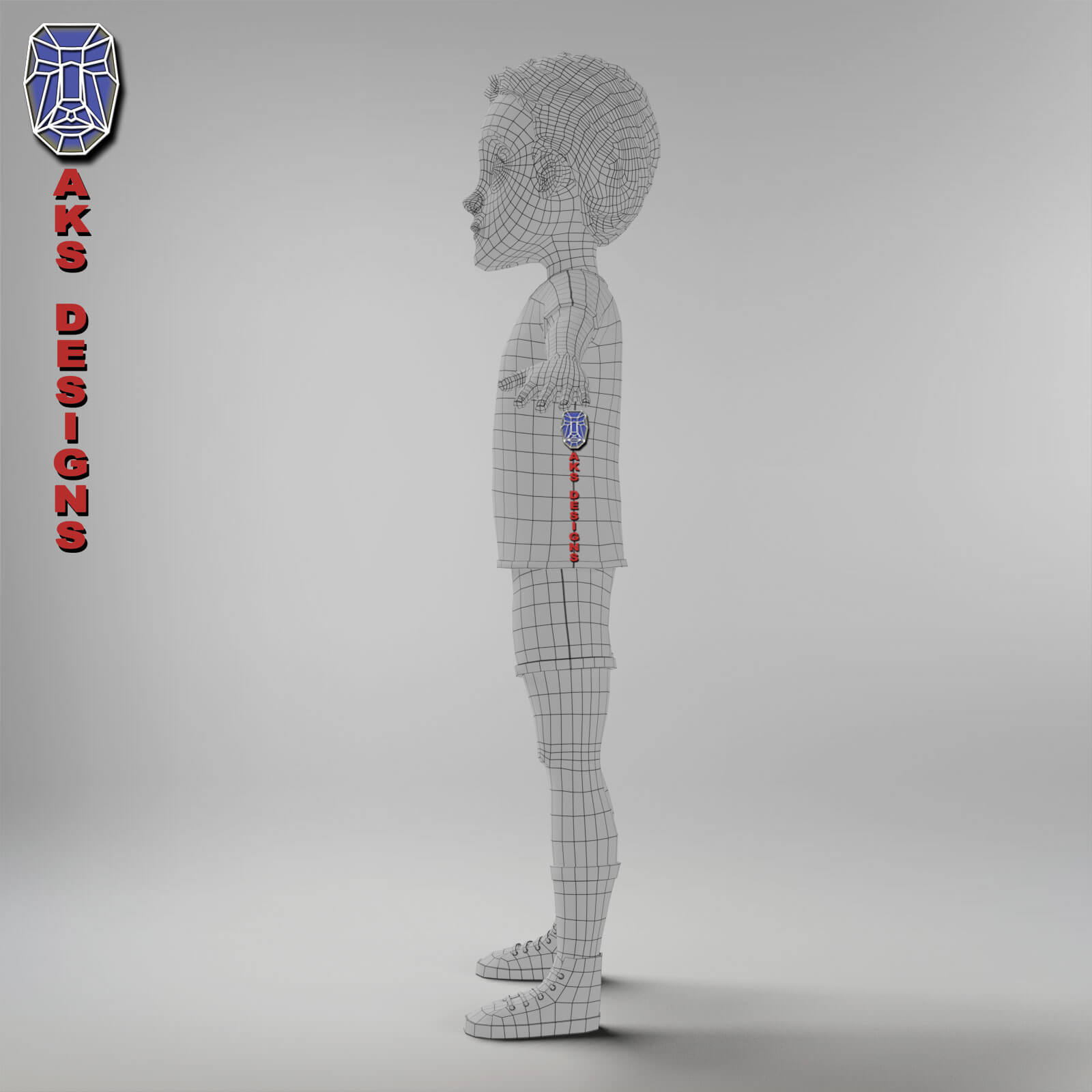 Cartoon Boy V4 Base Mesh - Free 3D Model by AKS designs