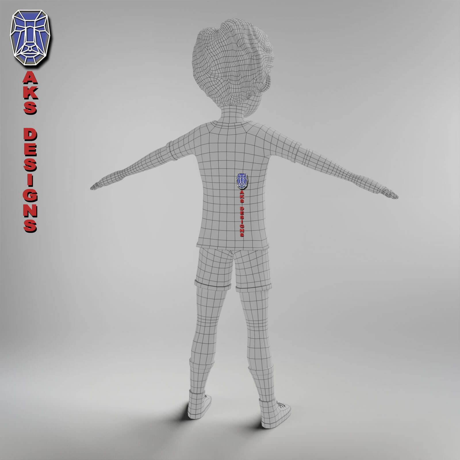 Cartoon Boy V4 Base Mesh - Free 3D Model by AKS designs