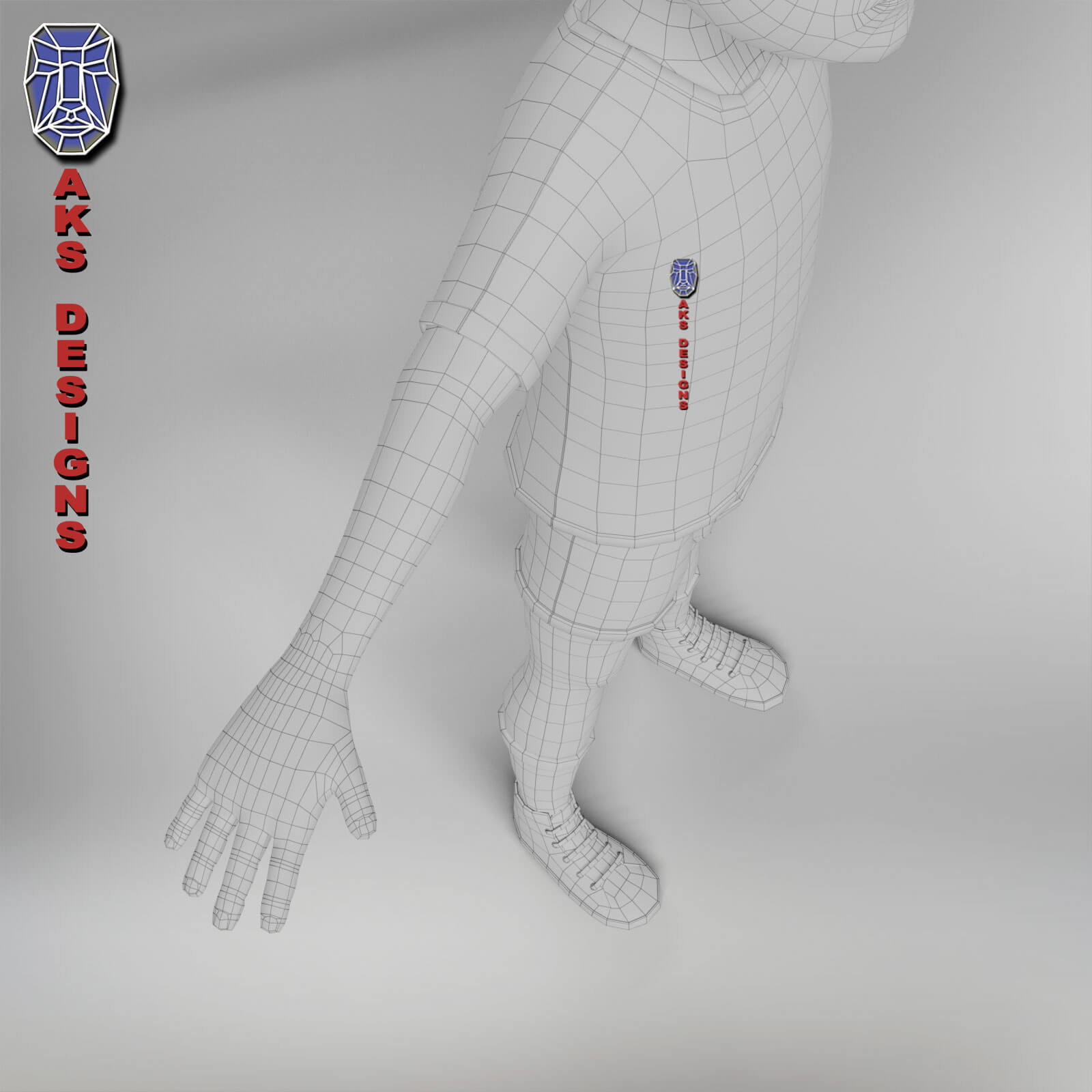 Cartoon Boy V4 Base Mesh - Free 3D Model by AKS designs