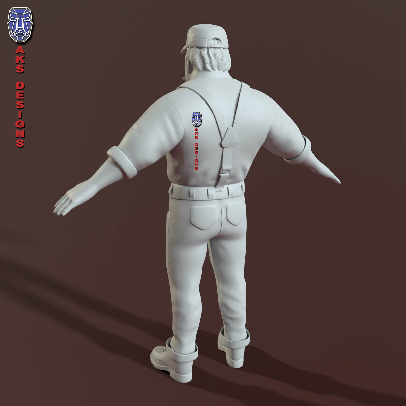 Cartoon Old Men V3 Base Mesh - 3D Model by AKS designs