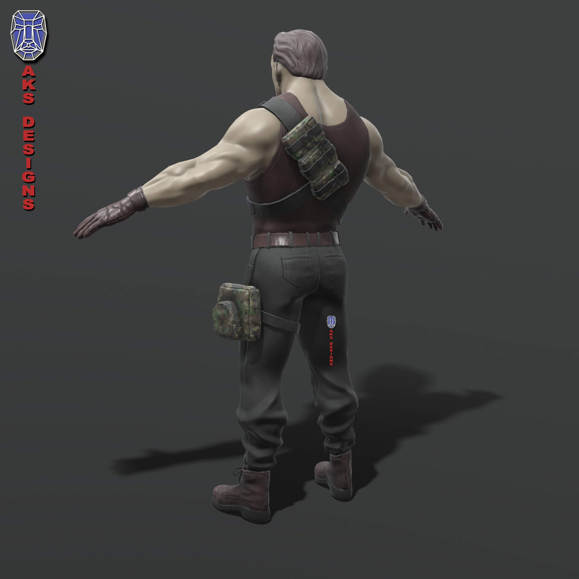 Cartoon Stylized Army Soldier Game Ready - 3D Model by AKS designs