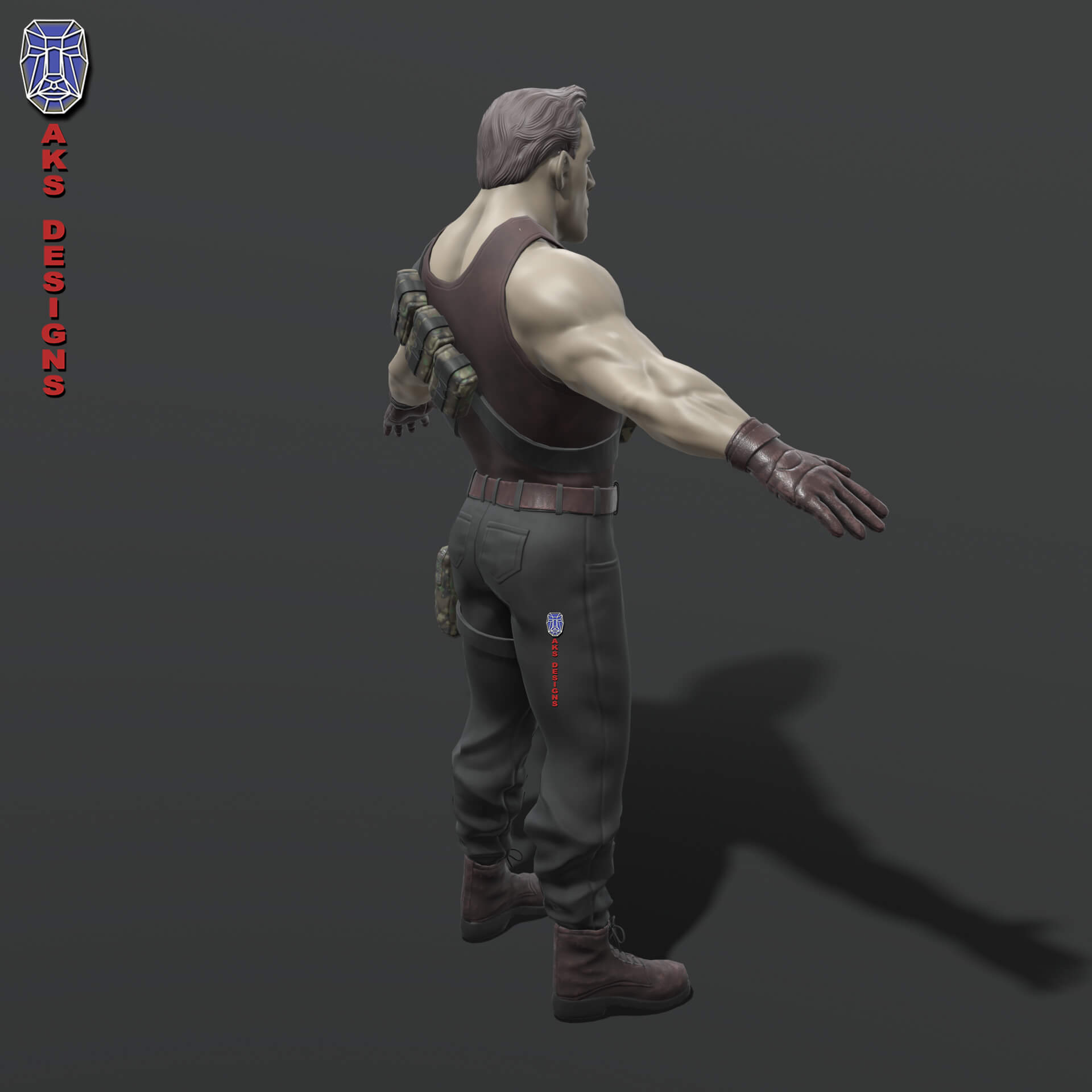 Cartoon Stylized Army Soldier Game Ready - 3D Model by AKS designs