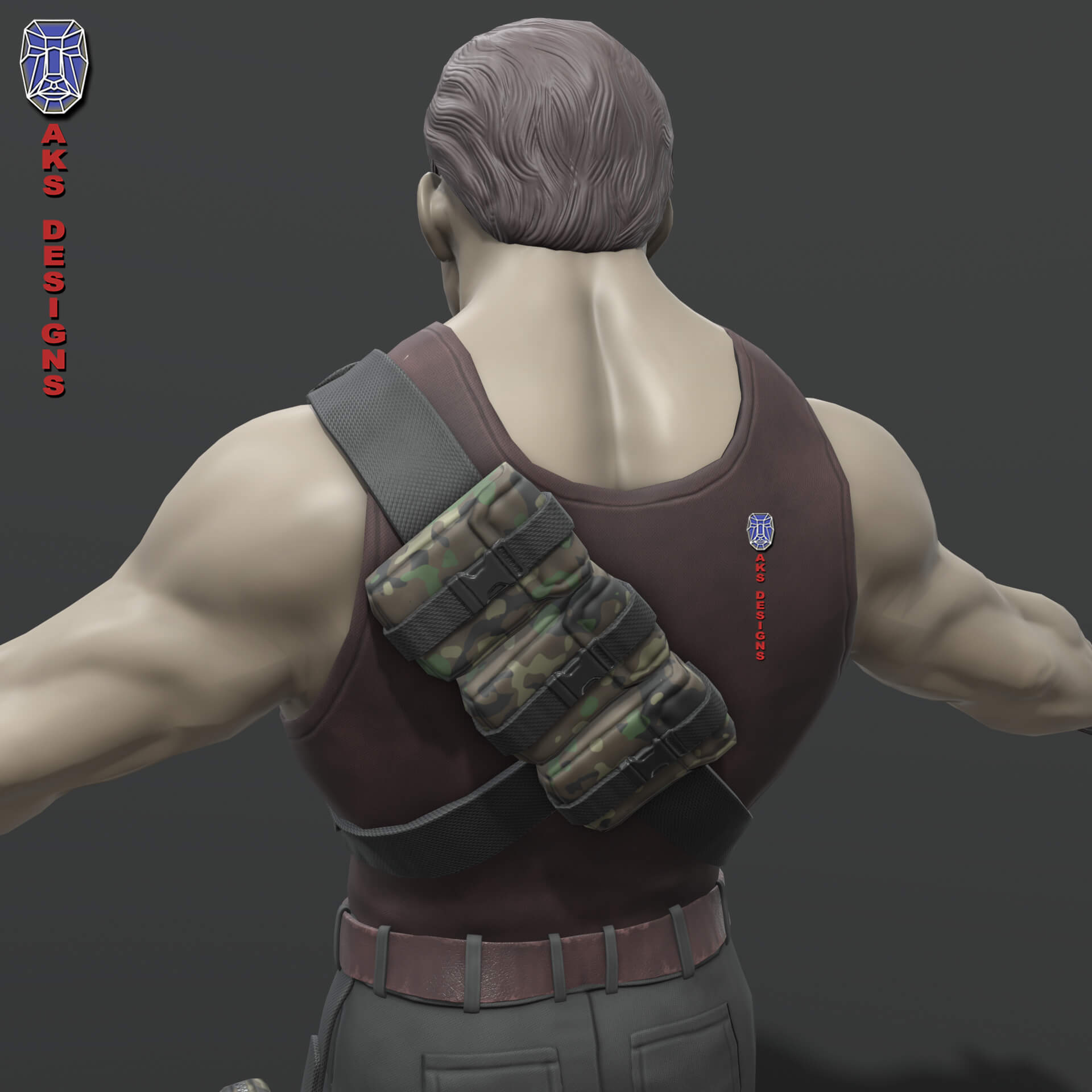 Cartoon Stylized Army Soldier Game Ready - 3D Model by AKS designs