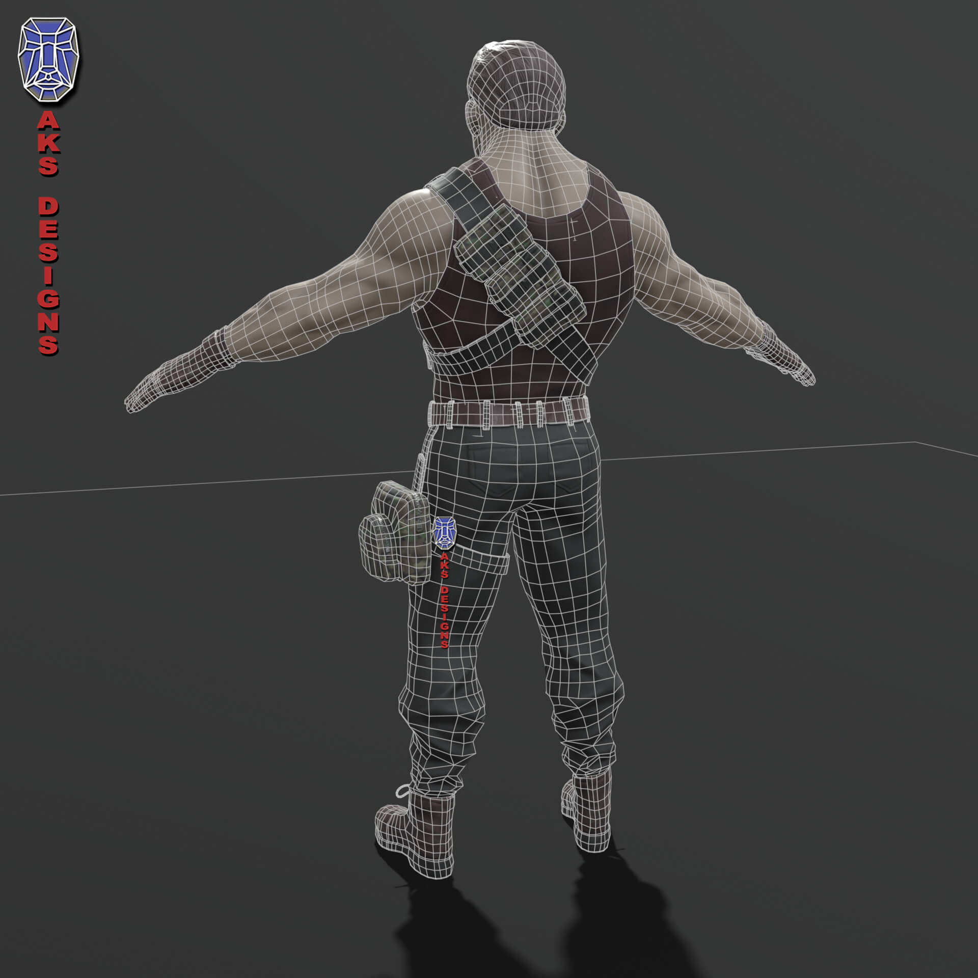 Cartoon Stylized Army Soldier Game Ready - 3D Model by AKS designs