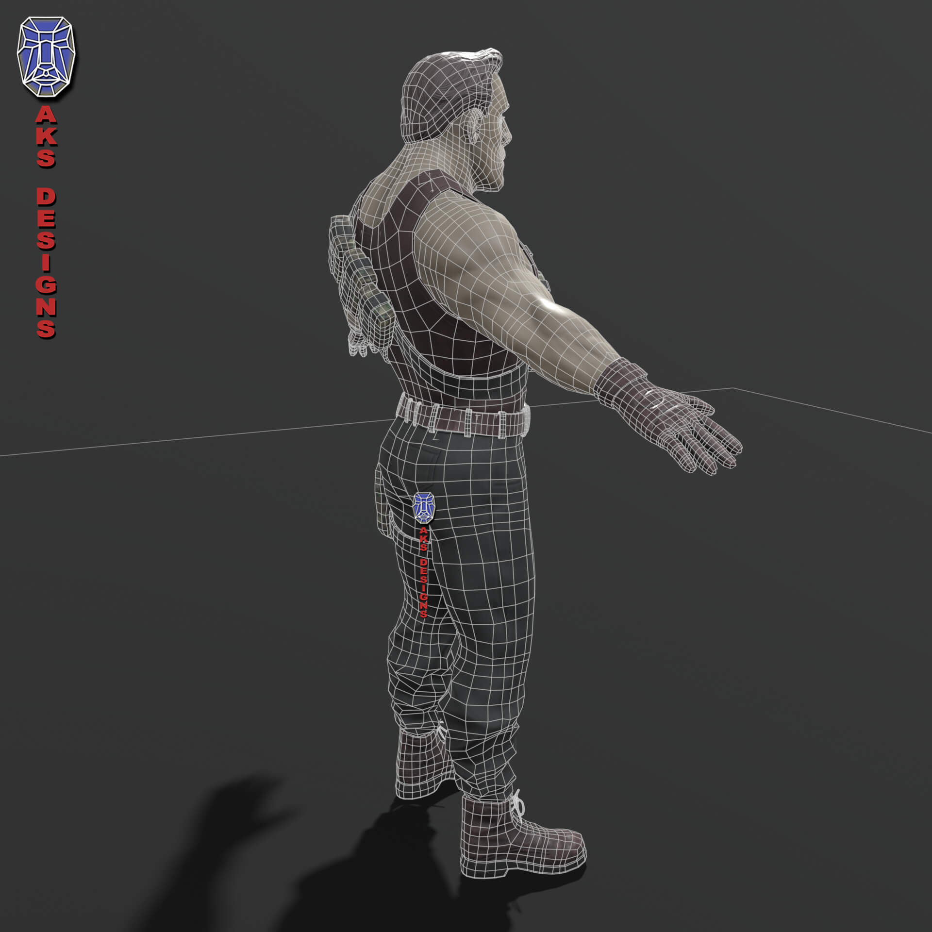 Cartoon Stylized Army Soldier Game Ready - 3D Model by AKS designs