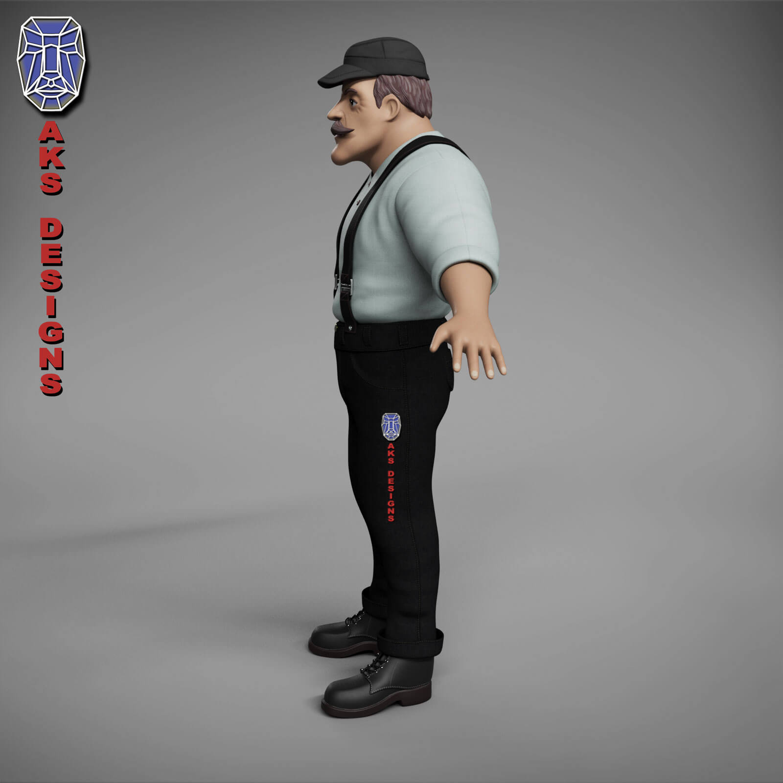 Cartoon Stylized Old Men Character 3 - 3D Model by AKS designs