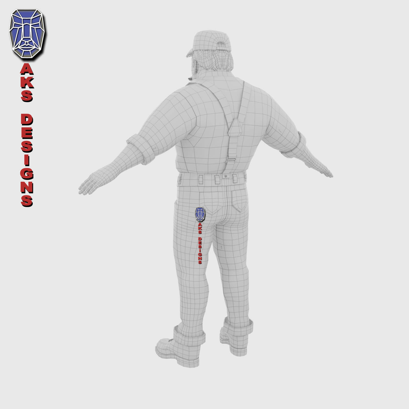 Cartoon Stylized Old Men Character 3 - 3D Model by AKS designs