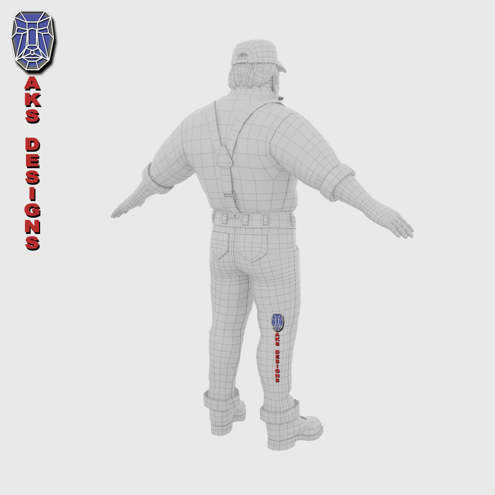 Cartoon Stylized Old Men Character 3 - 3D Model by AKS designs