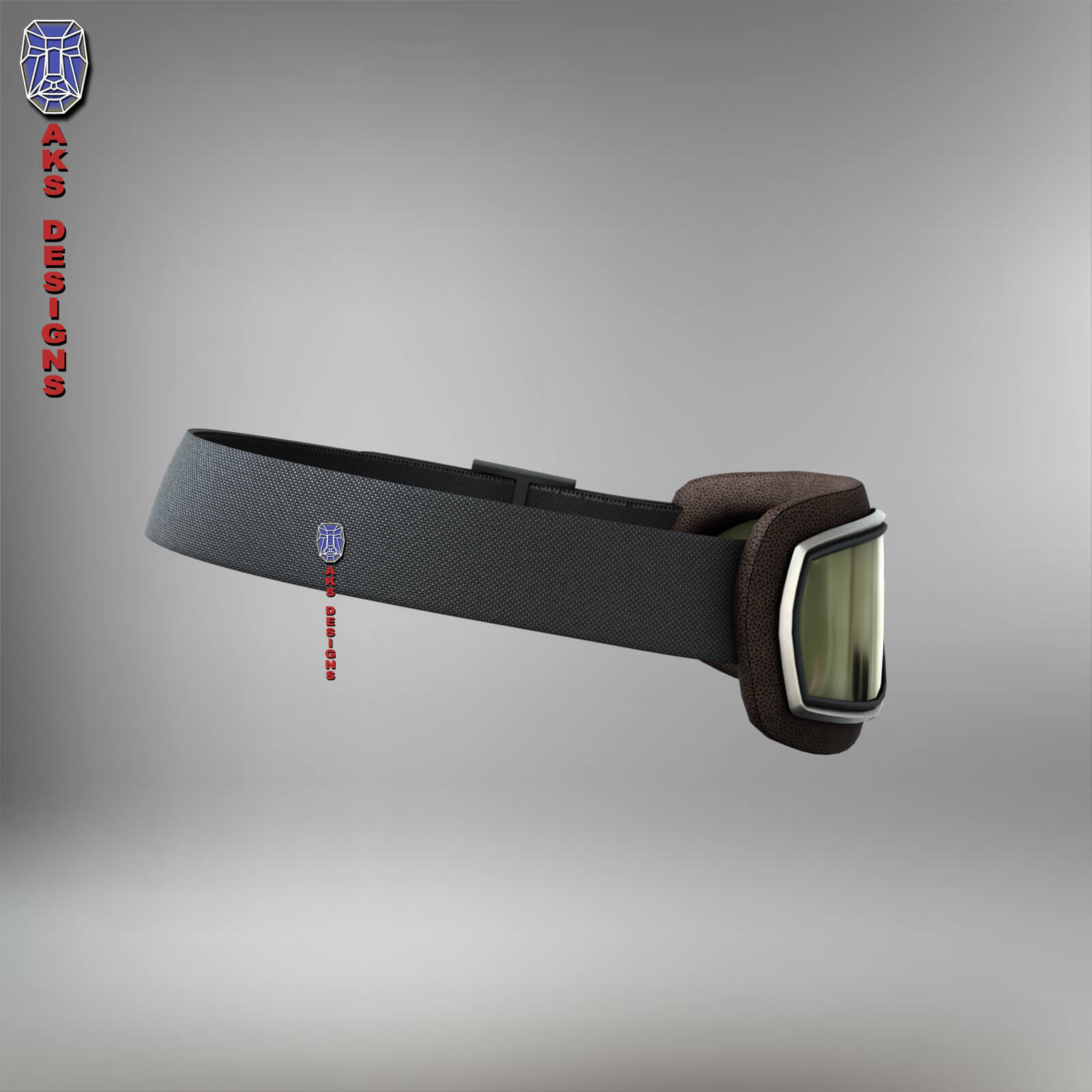 Cartoon Vintage Riding Goggles Prop V3 - 3D Model by AKS designs