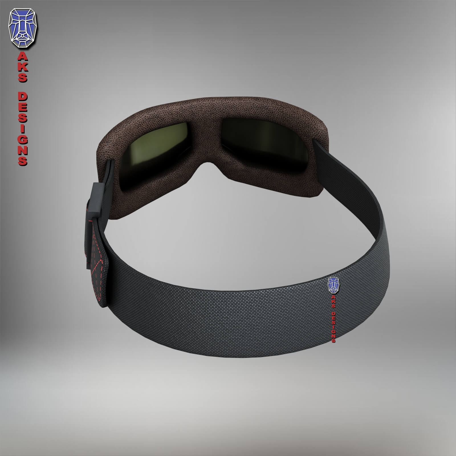 Cartoon Vintage Riding Goggles Prop V3 - 3D Model by AKS designs