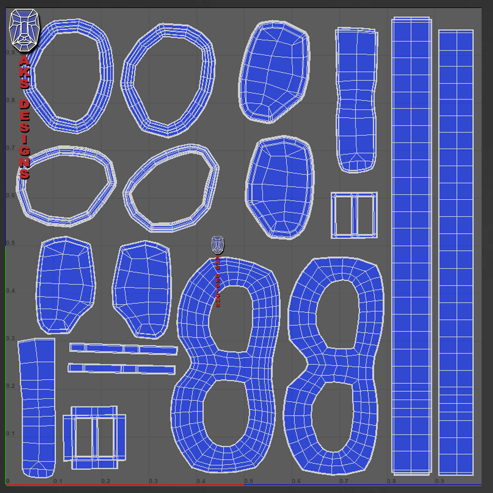 Cartoon Vintage Riding Goggles Prop V3 - 3D Model by AKS designs