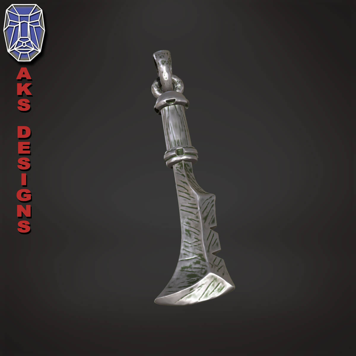 Pendant Biker Punk Knife V171 - 3D Print Model by AKS designs